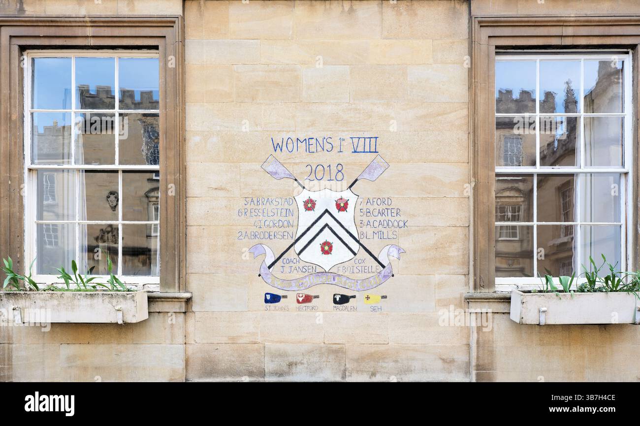 Women's rowing triumph in 2018 celebrated on a wall in the Garden ...