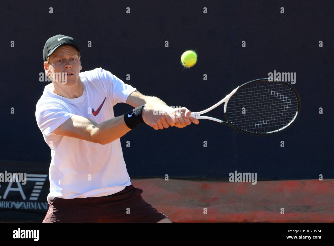 Rome, Italy. 06th May, 2025. Jannik Sinner during training after the ...