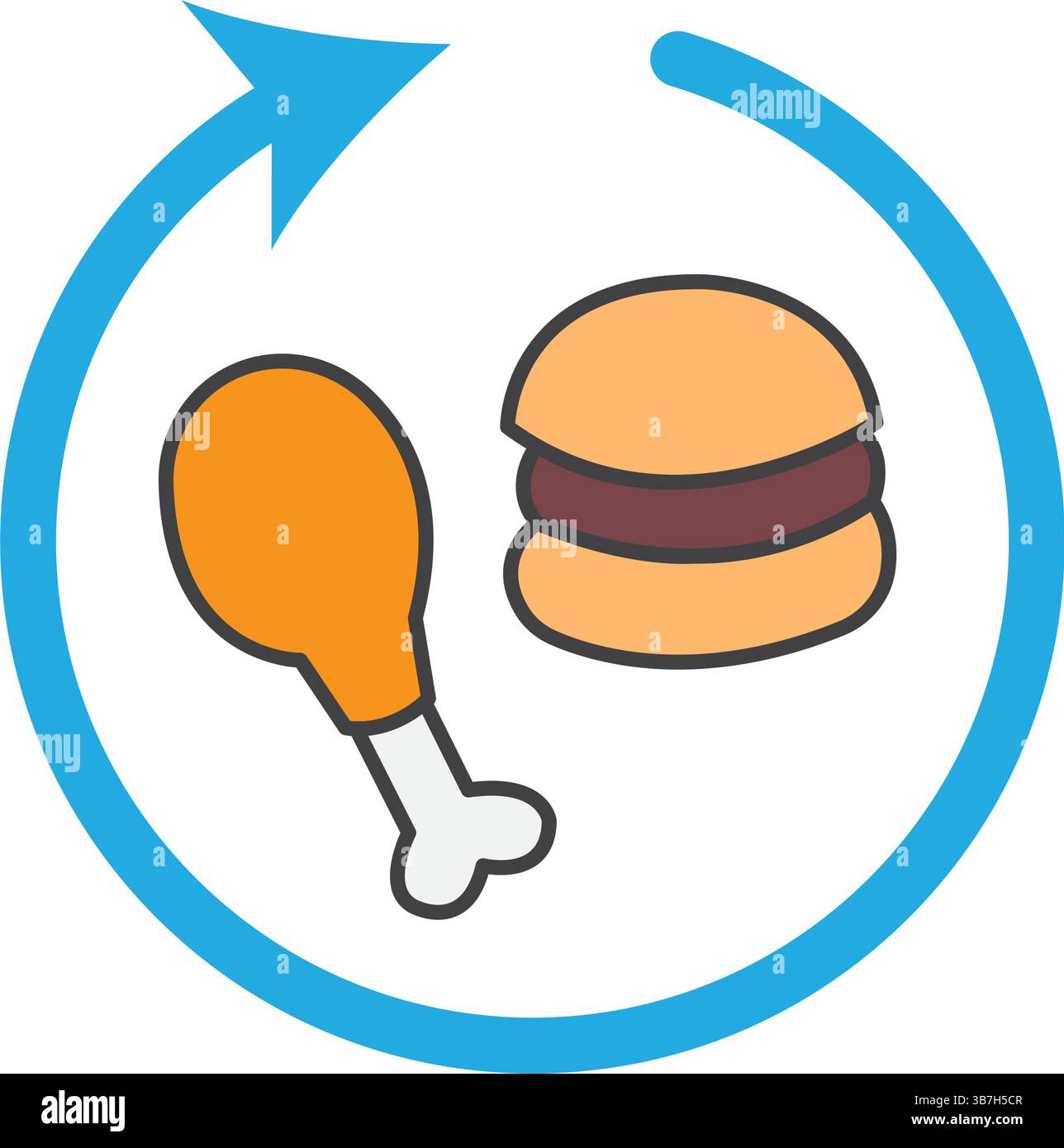 Fast food return icon. Vector illustration Stock Vector Image & Art - Alamy
