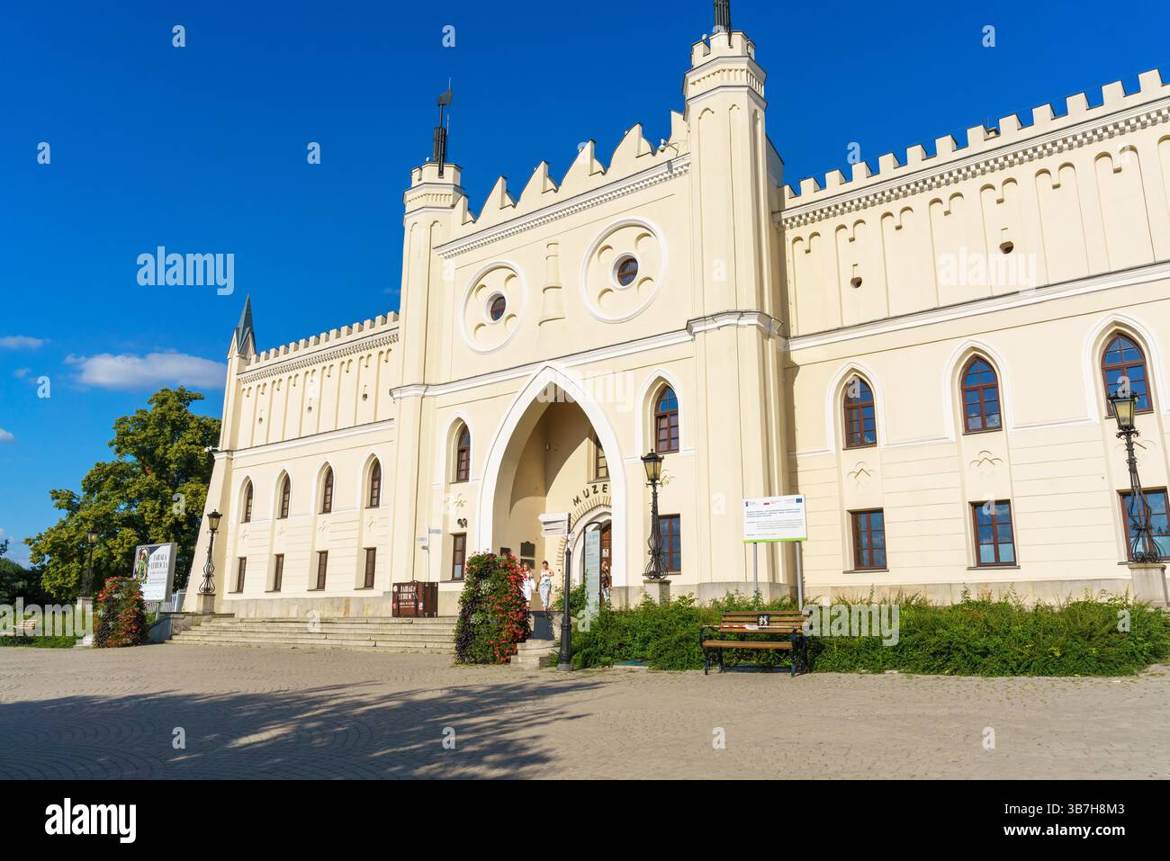 Romanesque Lublin Castle with gothic revival front facade. Once a ...