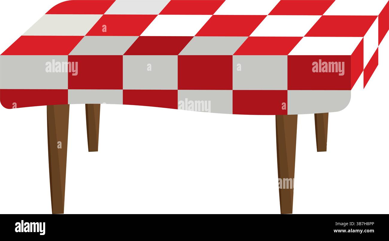Red checkered table cloth. Vector illustration Stock Vector Image & Art ...