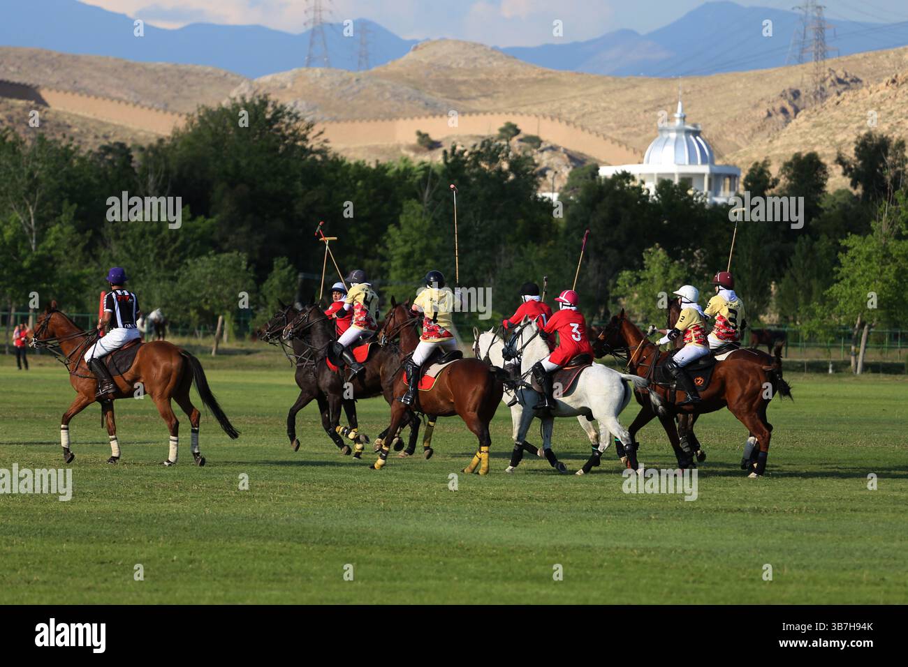 May 9, 2024, Tehran, Iran: Iranian female polo players ride their ...