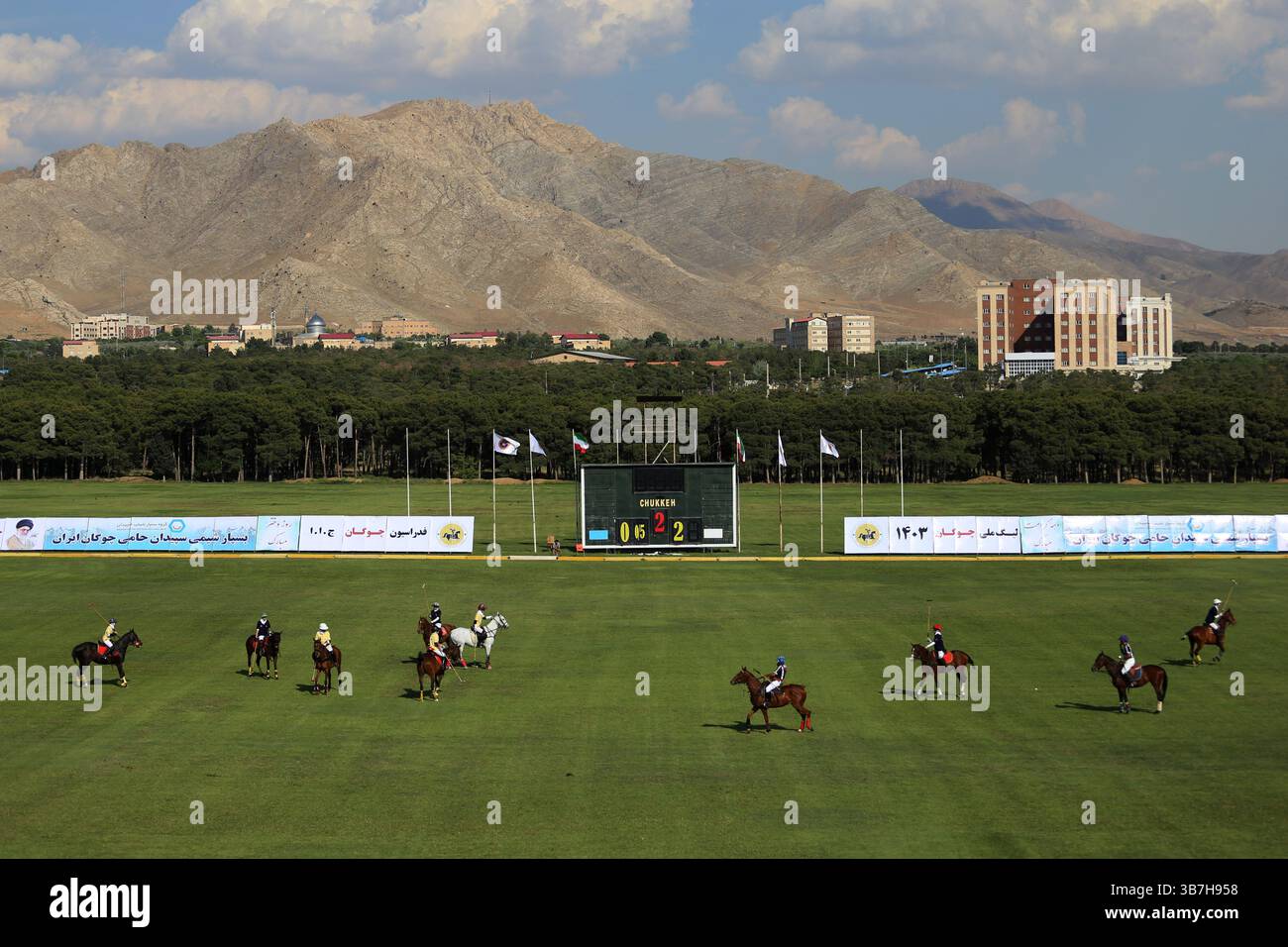 May 9, 2024, Tehran, Iran: Iranian female polo players ride their ...