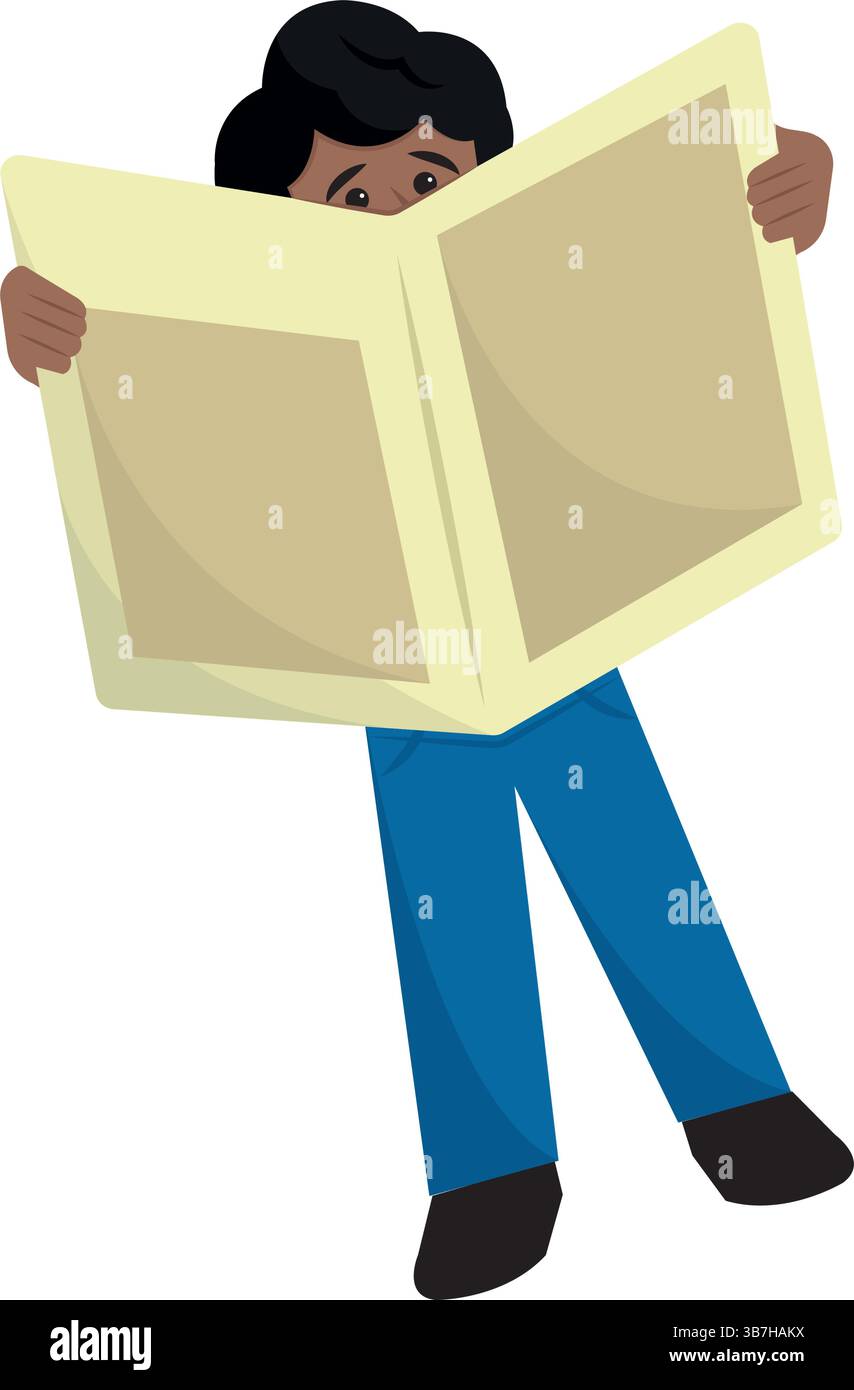Lost man with map. Vector illustration Stock Vector Image & Art - Alamy
