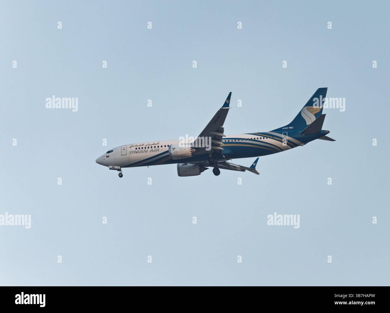 Cairo, Egypt - 7 November 2024: Boeing 737-8 Max Oman Air jet plane ...