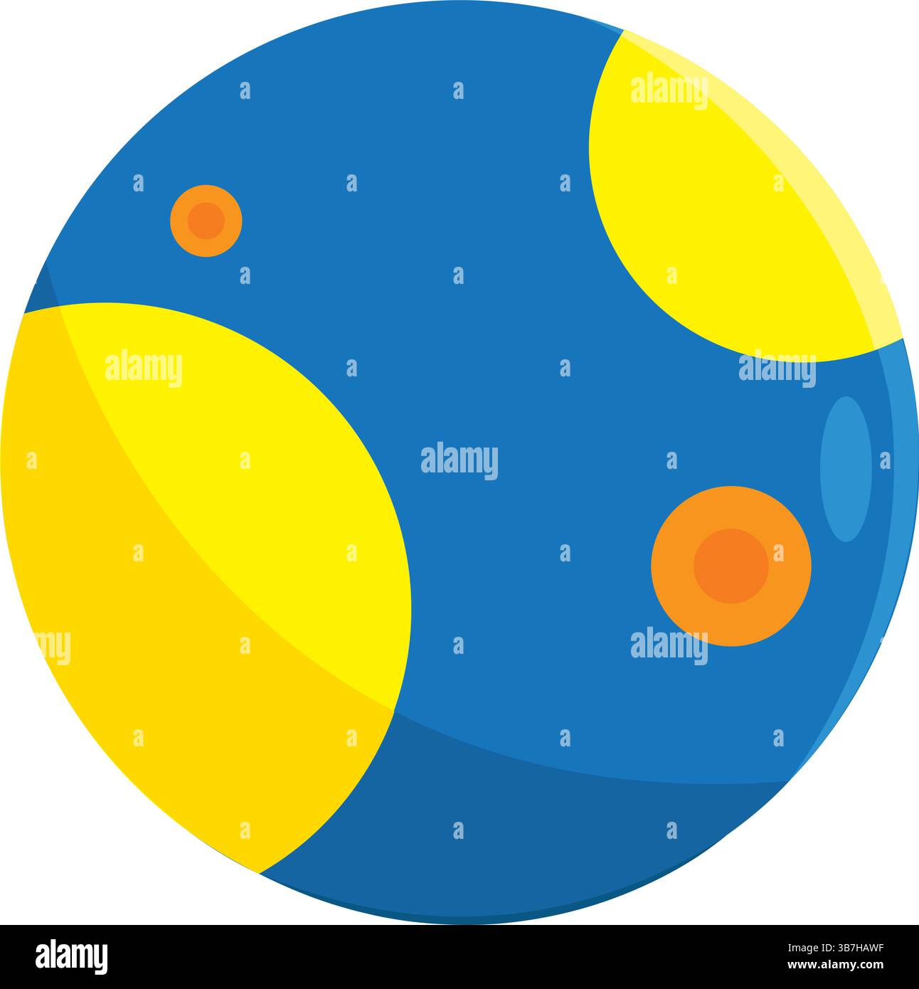 Blue beach ball with spots. Vector illustration Stock Vector Image ...