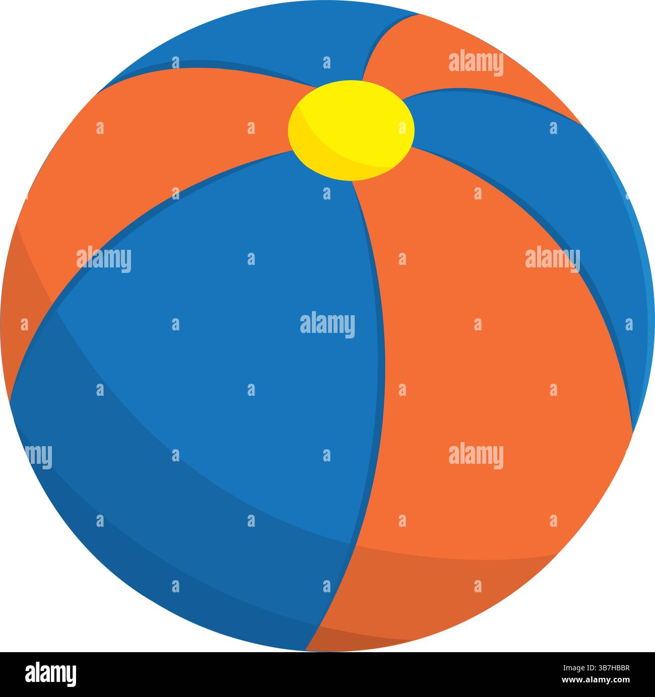 Blue beach ball with stripes. Vector illustration Stock Vector Image ...