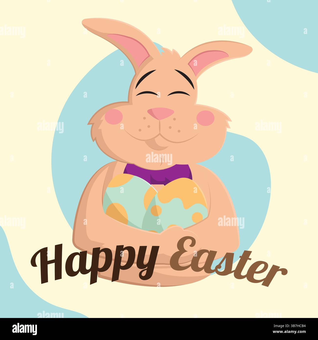 Bunny smiles with Easter eggs. Vector illustration Stock Vector Image ...