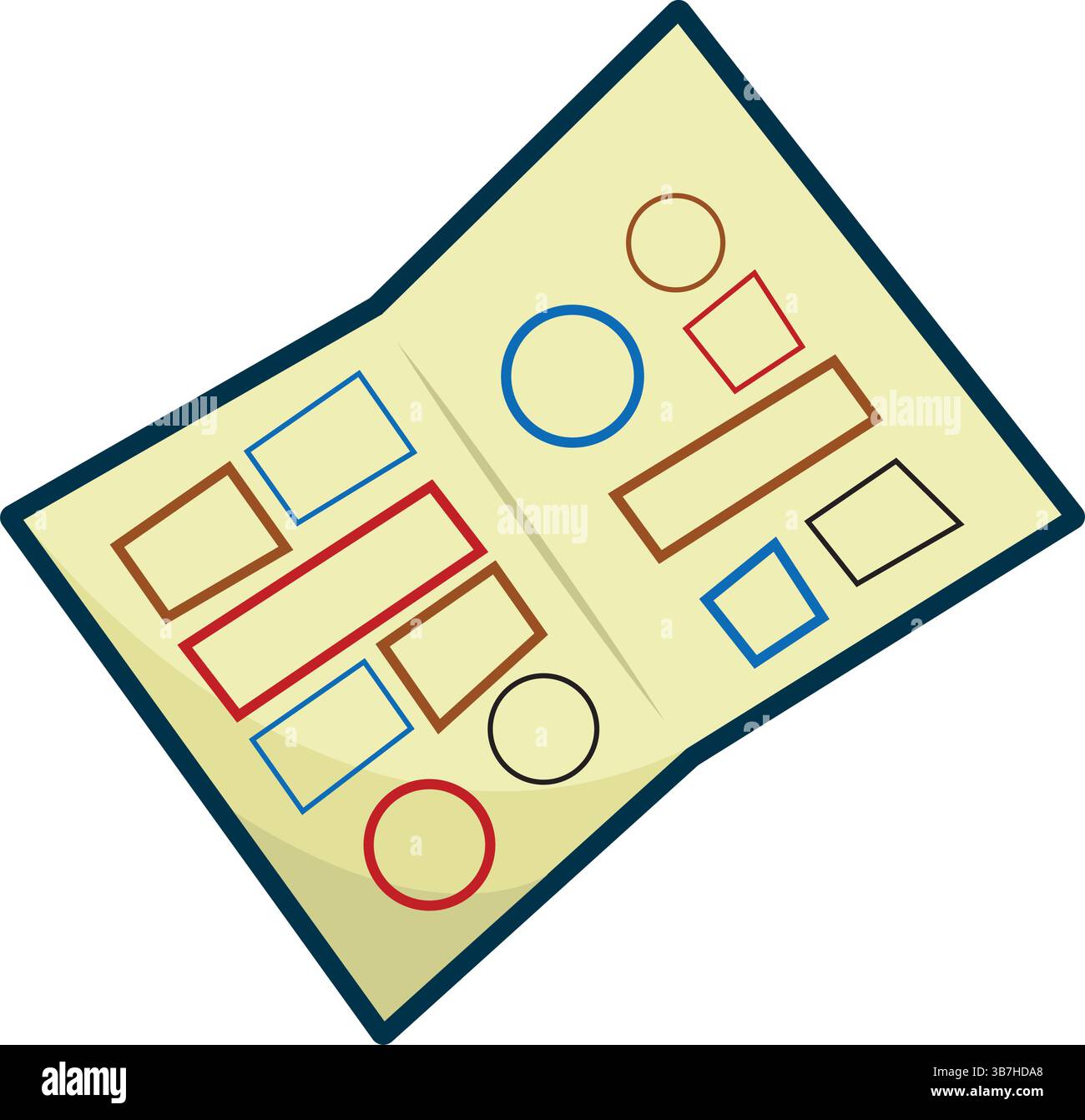 Open passport with stamps. Vector illustration Stock Vector Image & Art ...