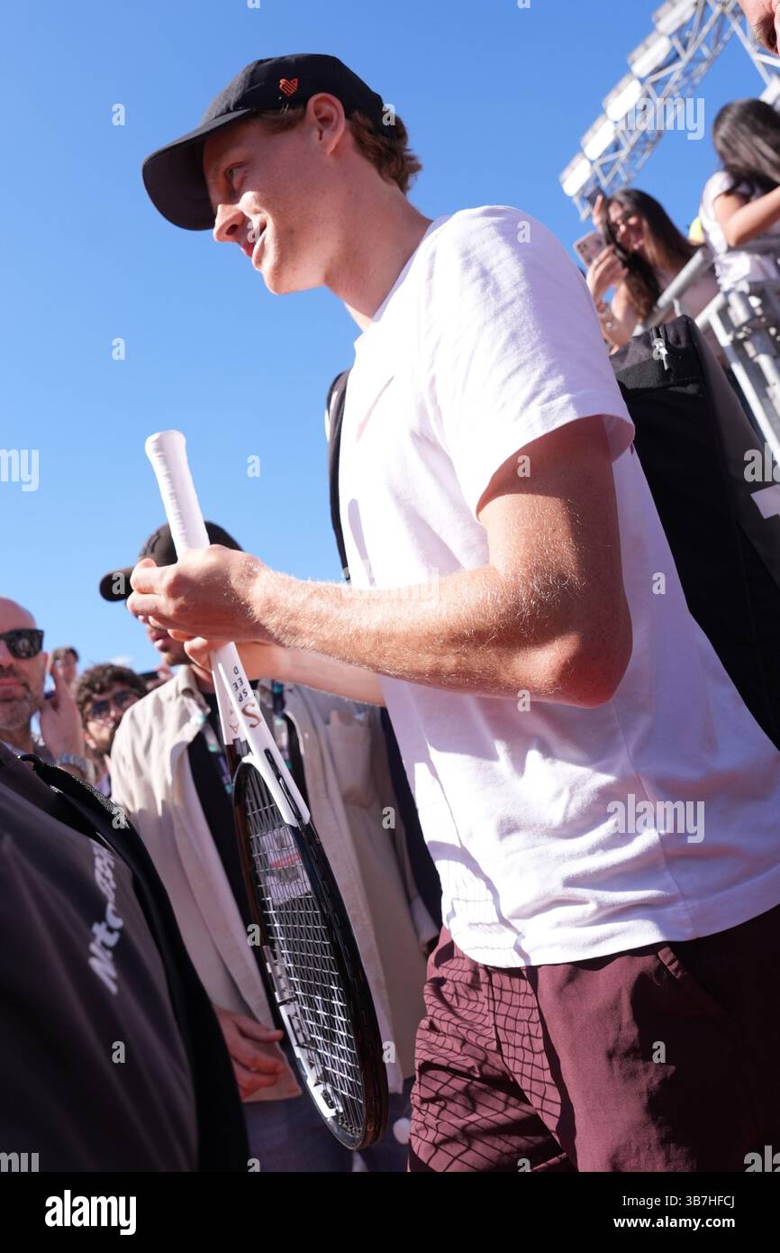 Roma, Italia. 06th May, 2025. Jannik Sinner during the training session ...