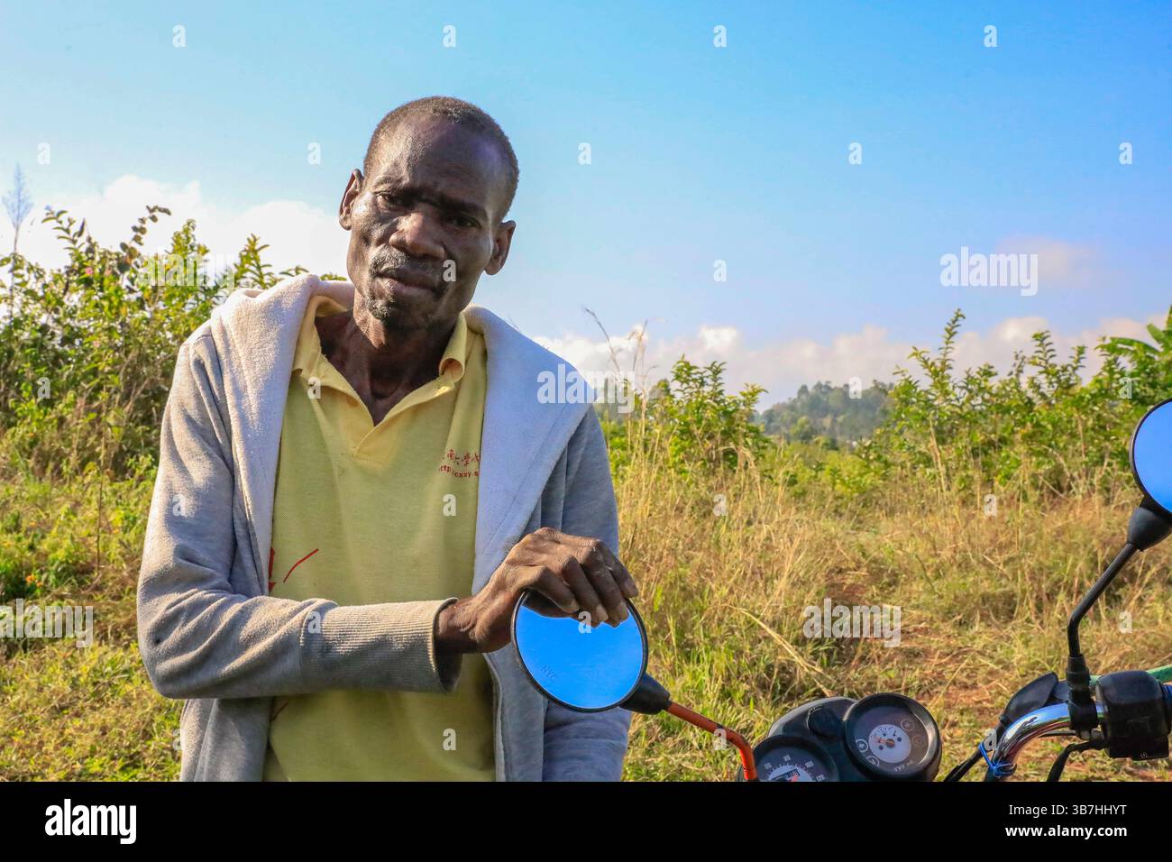 February 17, 2024, Siaya, KENYA: Mr George Airo a farmer in Ndere ...
