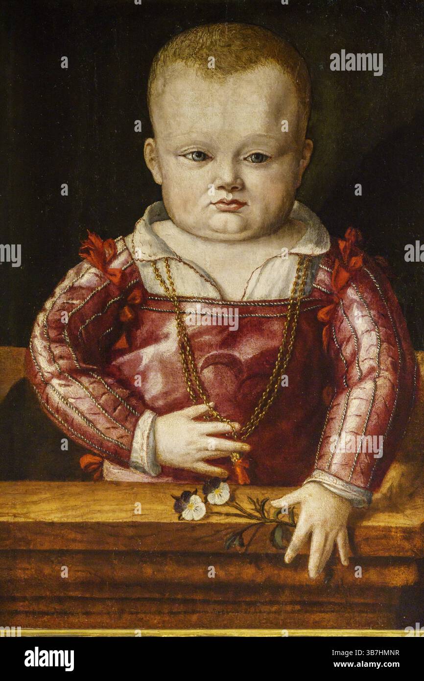 Portrait of boy with red tunic and gold chain, Florentine school, Nins, portraits of children s ...