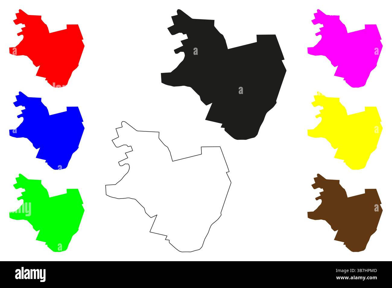 Pithampur city (Republic of India, State of Madhya Pradesh) map vector ...