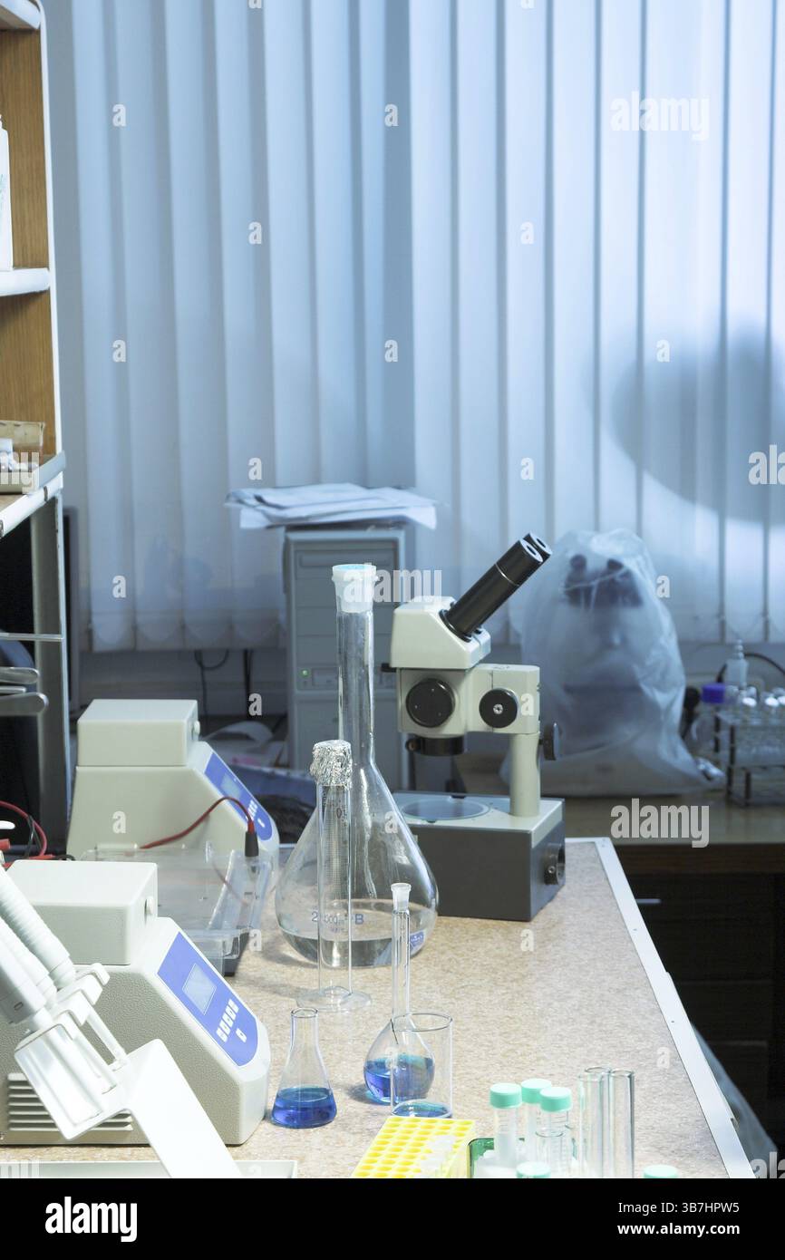 Interior of modern biology laboratory Stock Photo - Alamy
