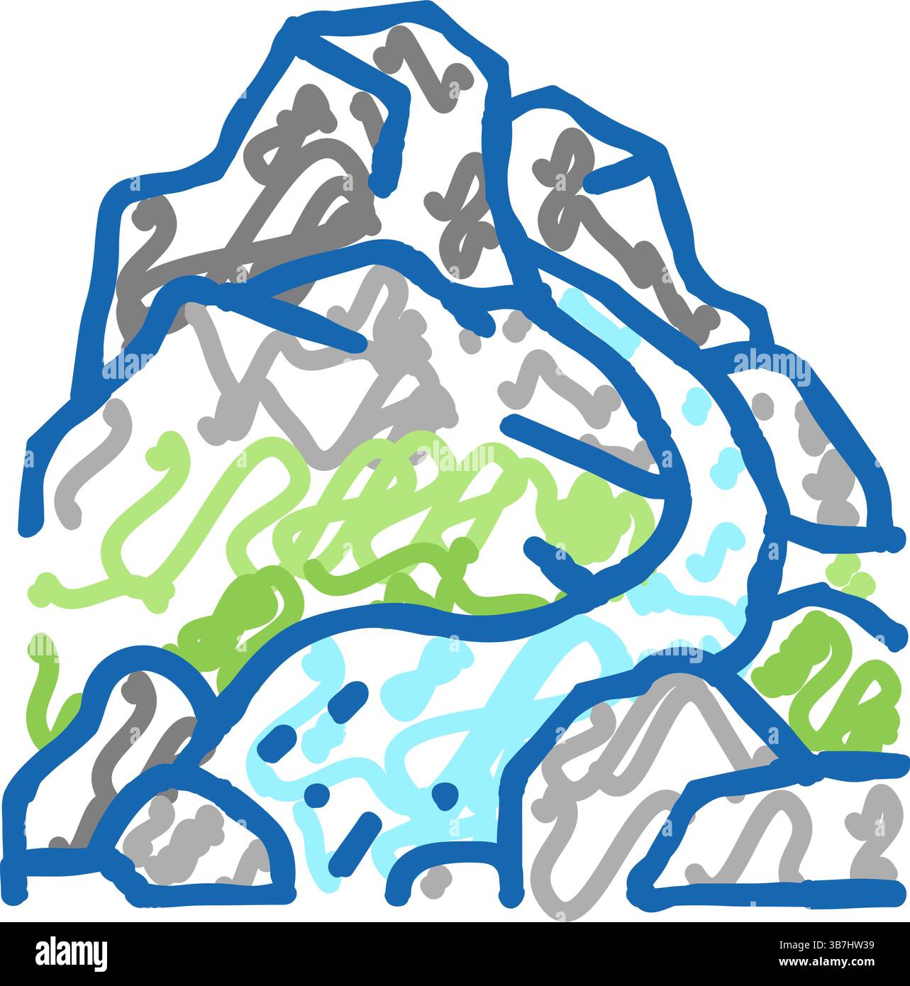 River rapids mountain Stock Vector Images - Alamy