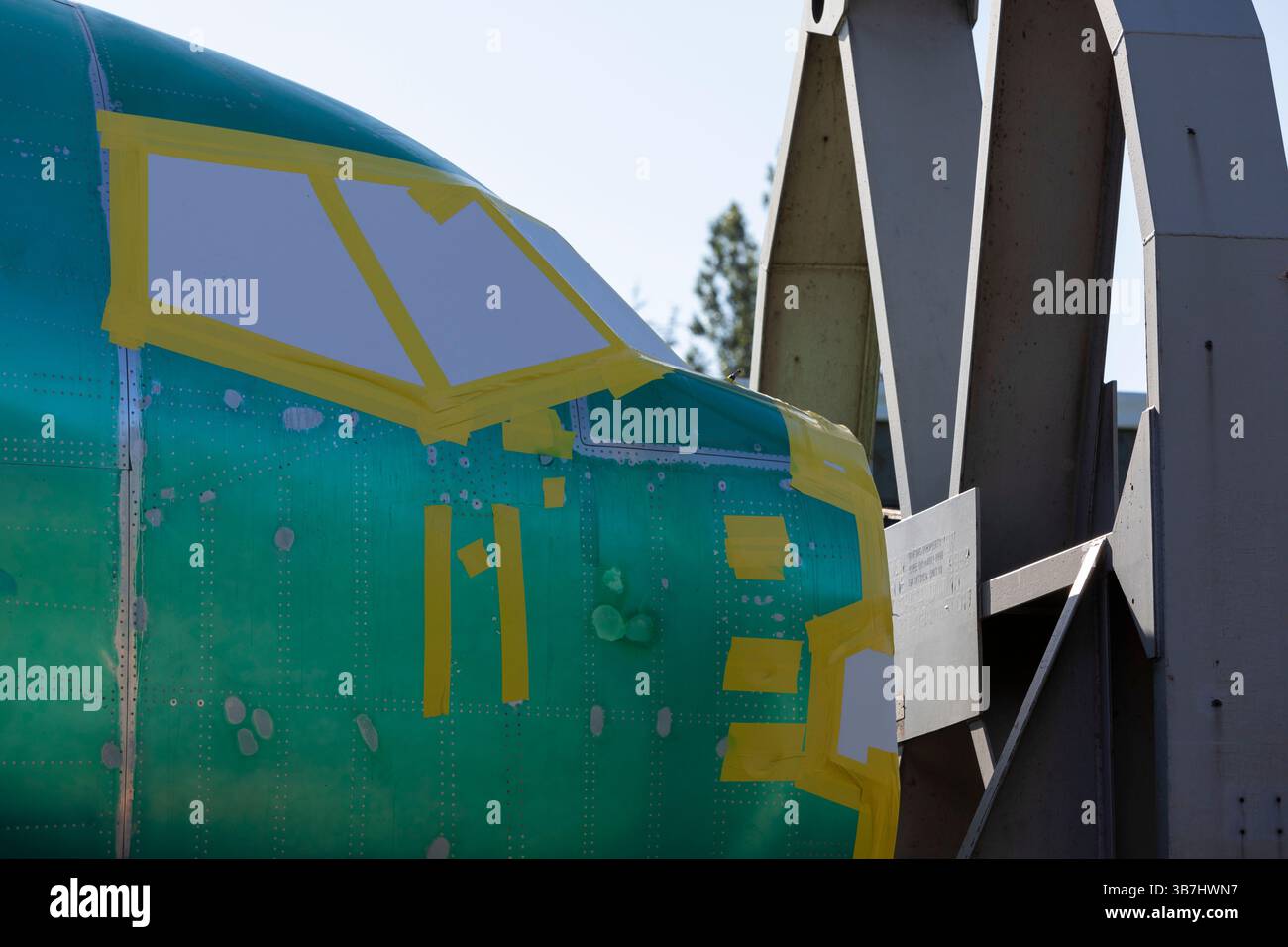 July 4, 2024, Seattle, Washington, U.S: An unfinished Boeing 737 MAX ...
