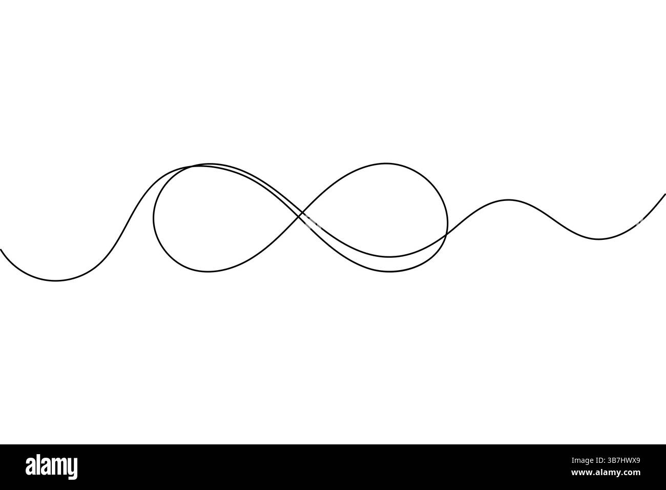 Infinity symbol one line drawing minimalist continuous one line vector ...