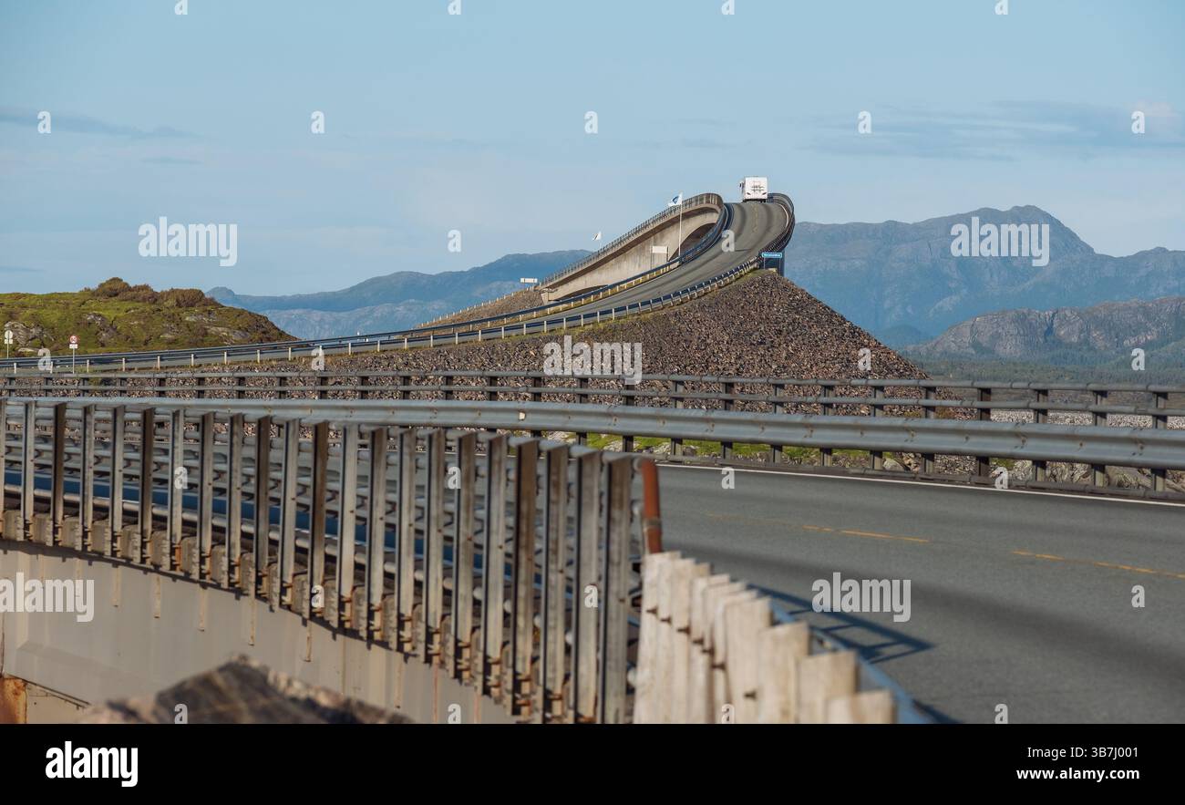 Atlantic Ocean Road with a famous Storseisundet Bridge. Picturesque ...