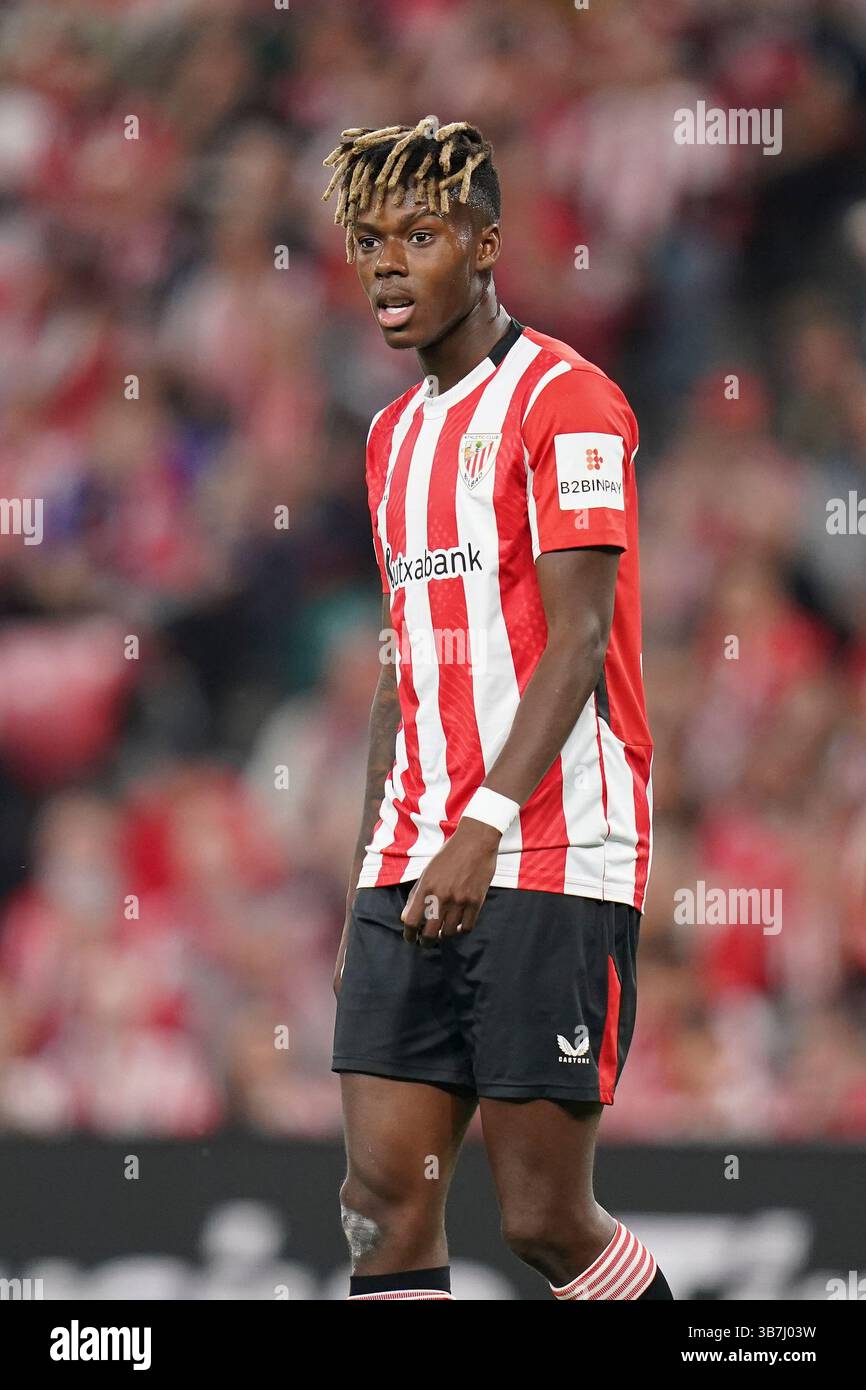 Bilbao, Spain. 01st May, 2025. Athletic Club de Bilbao forward Nico ...