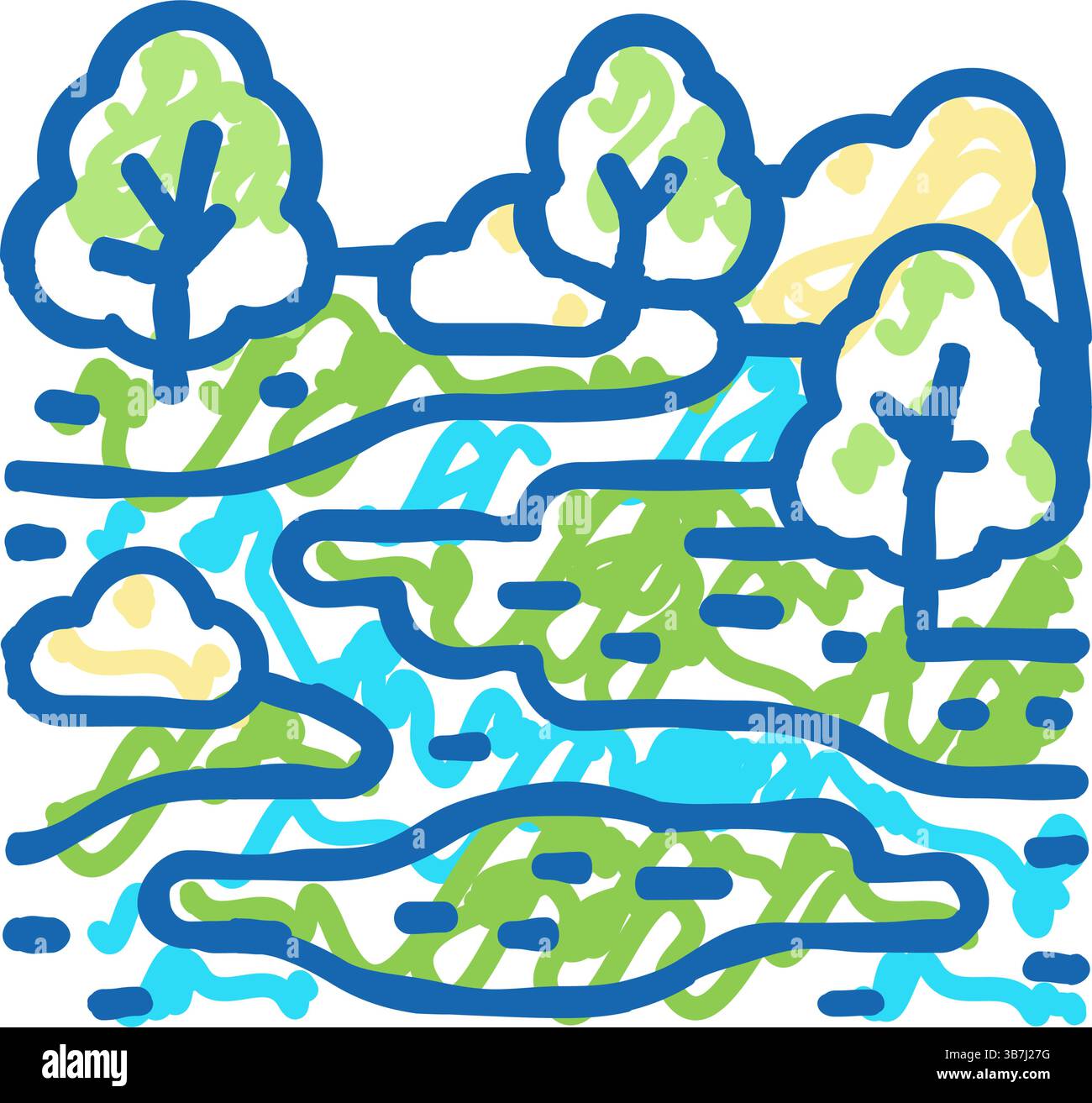swamp nature icon doodle illustration Stock Vector Image & Art - Alamy