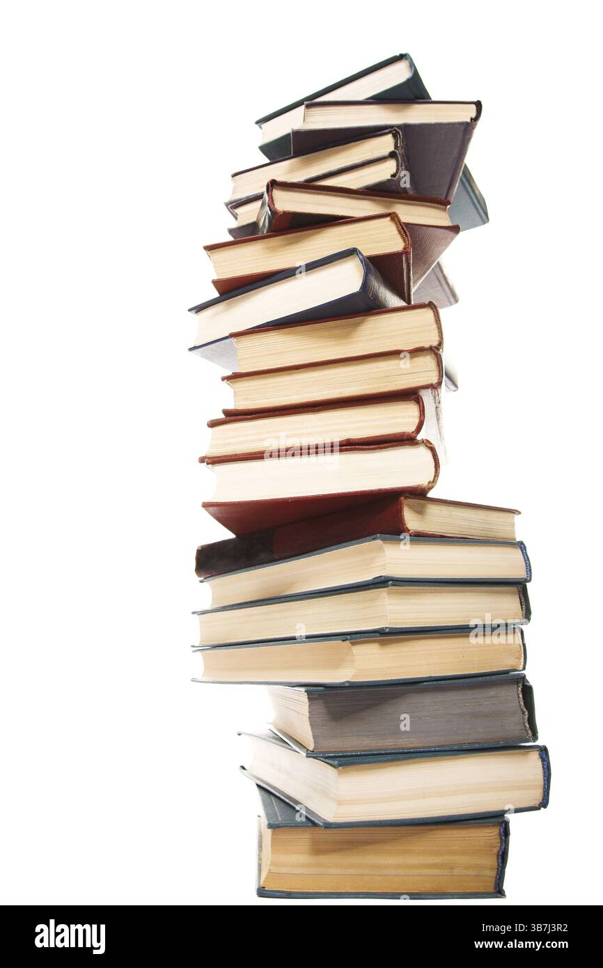 Old books stacked against hi-res stock photography and images - Alamy