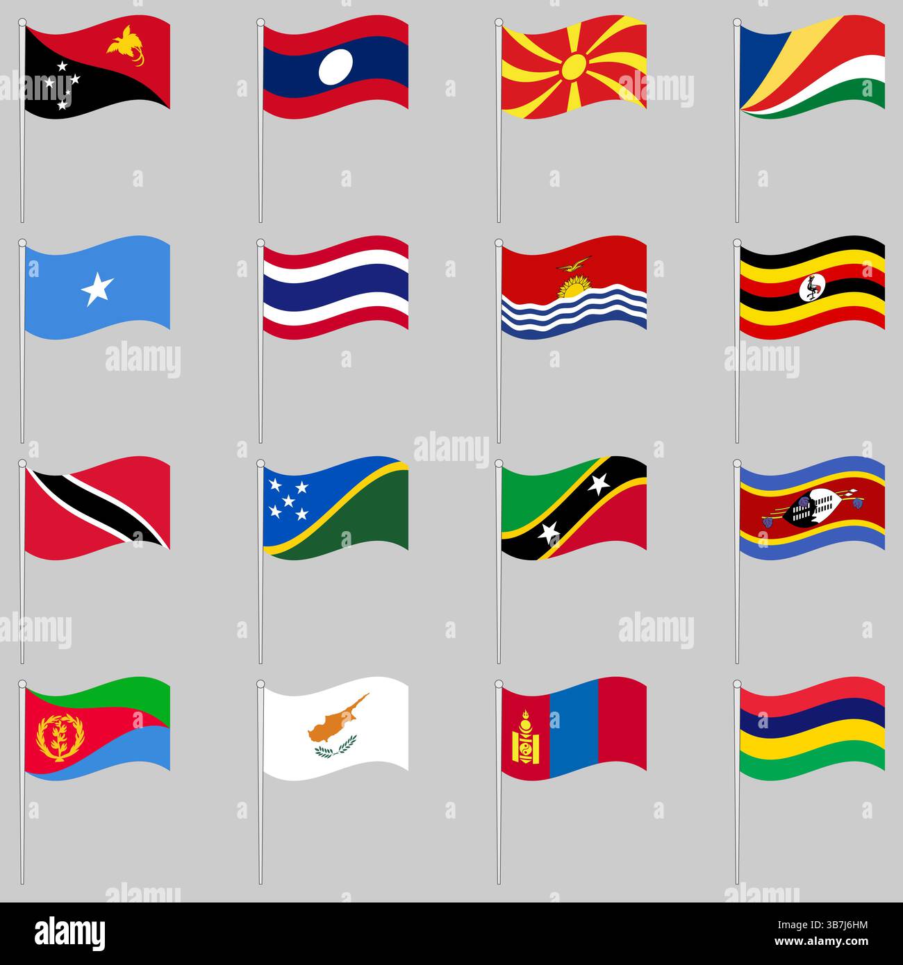 Large set of flags of different countries vector ilustrator Stock ...