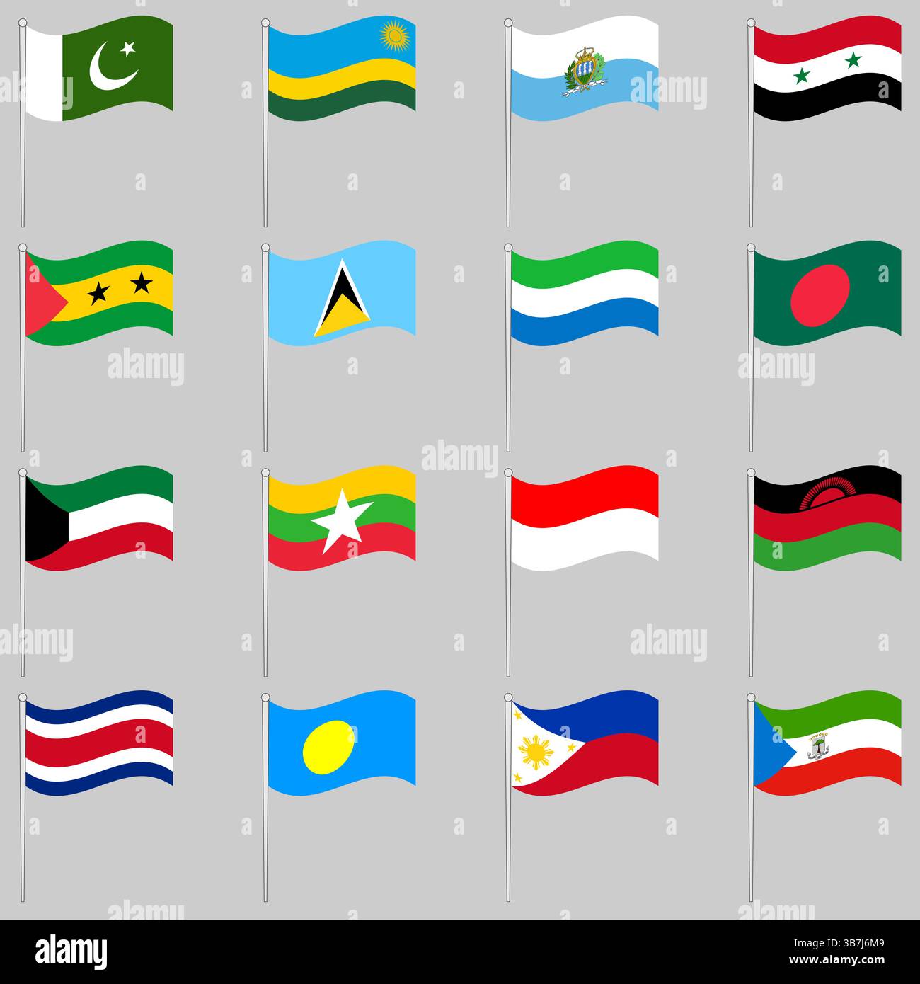 Flags myanmar world map Stock Vector Images - Alamy