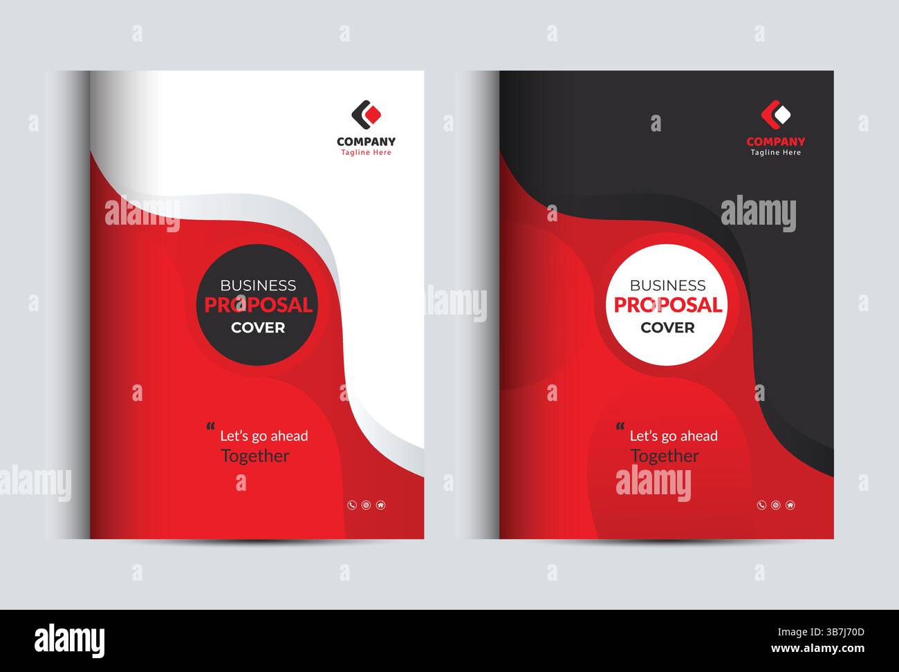Corporate Business Proposal Cover Design Template Concepts Stock Vector ...