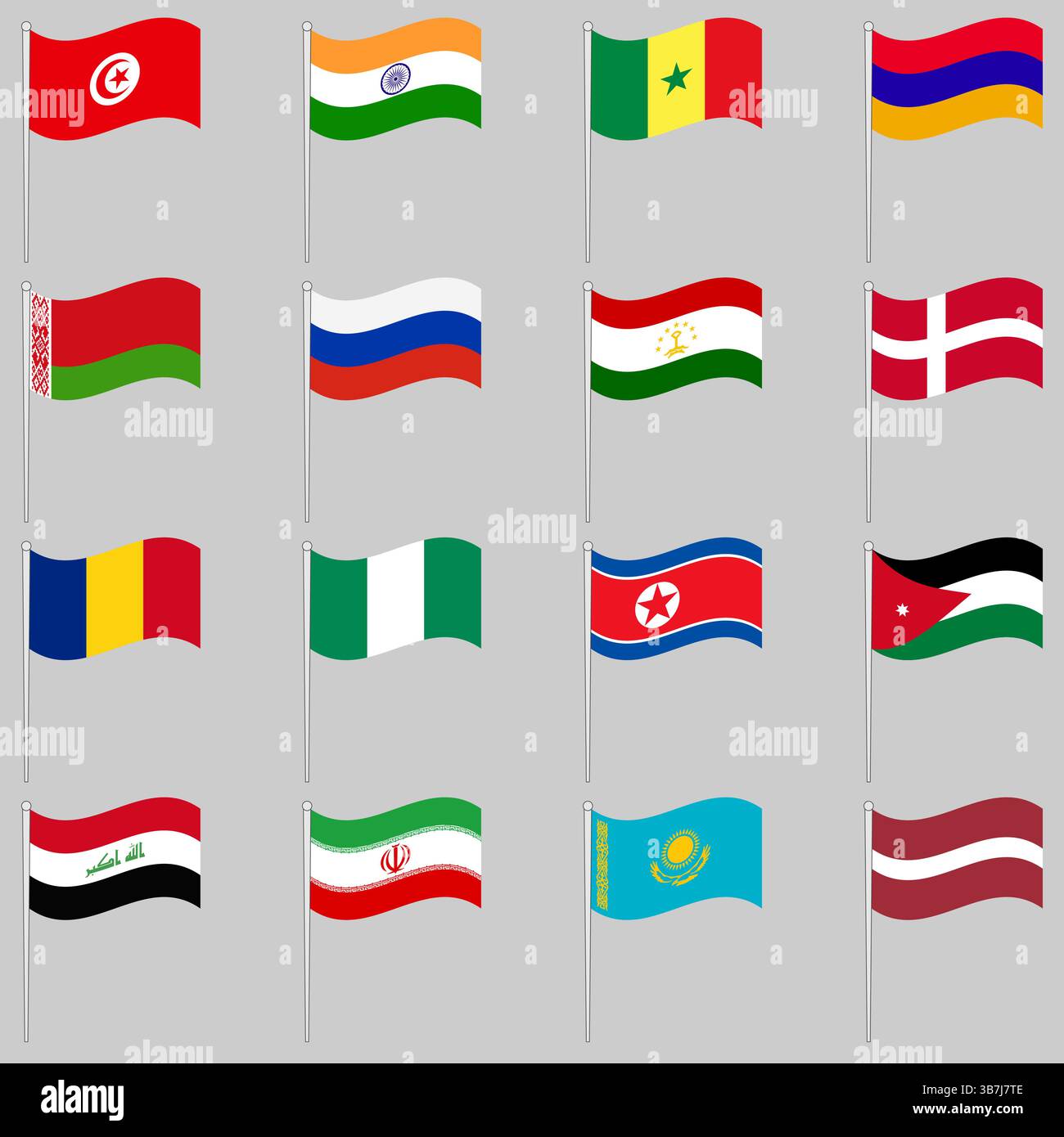 Set of national flags of countries vector ilustrator Stock Vector Image ...