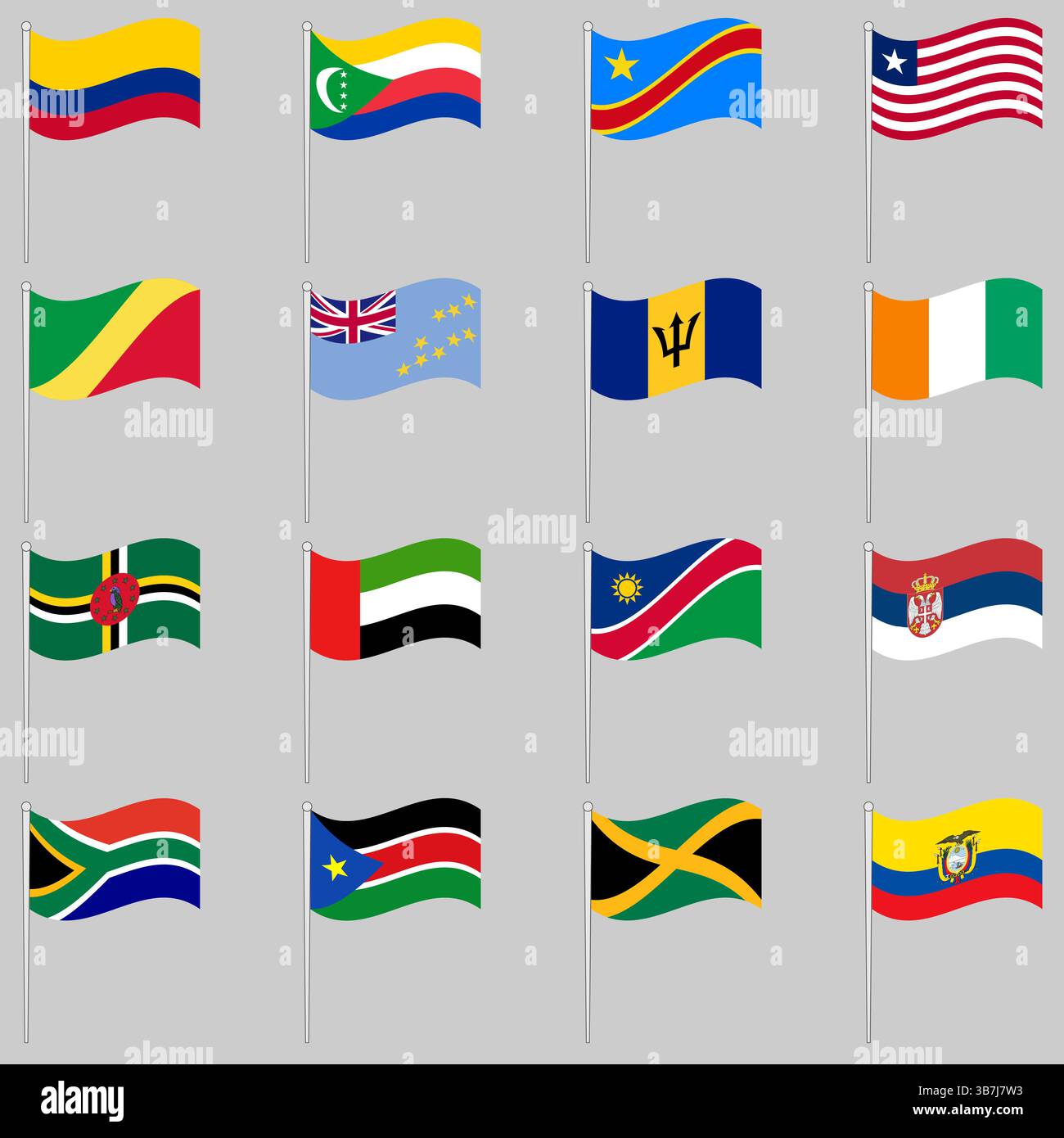 Waving flag map west Stock Vector Images - Alamy