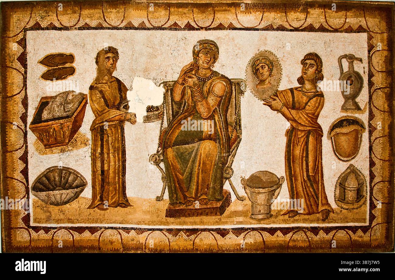 Mosaic from a Roman villa at Sidi Ghrib (in present-day Tunisia ...