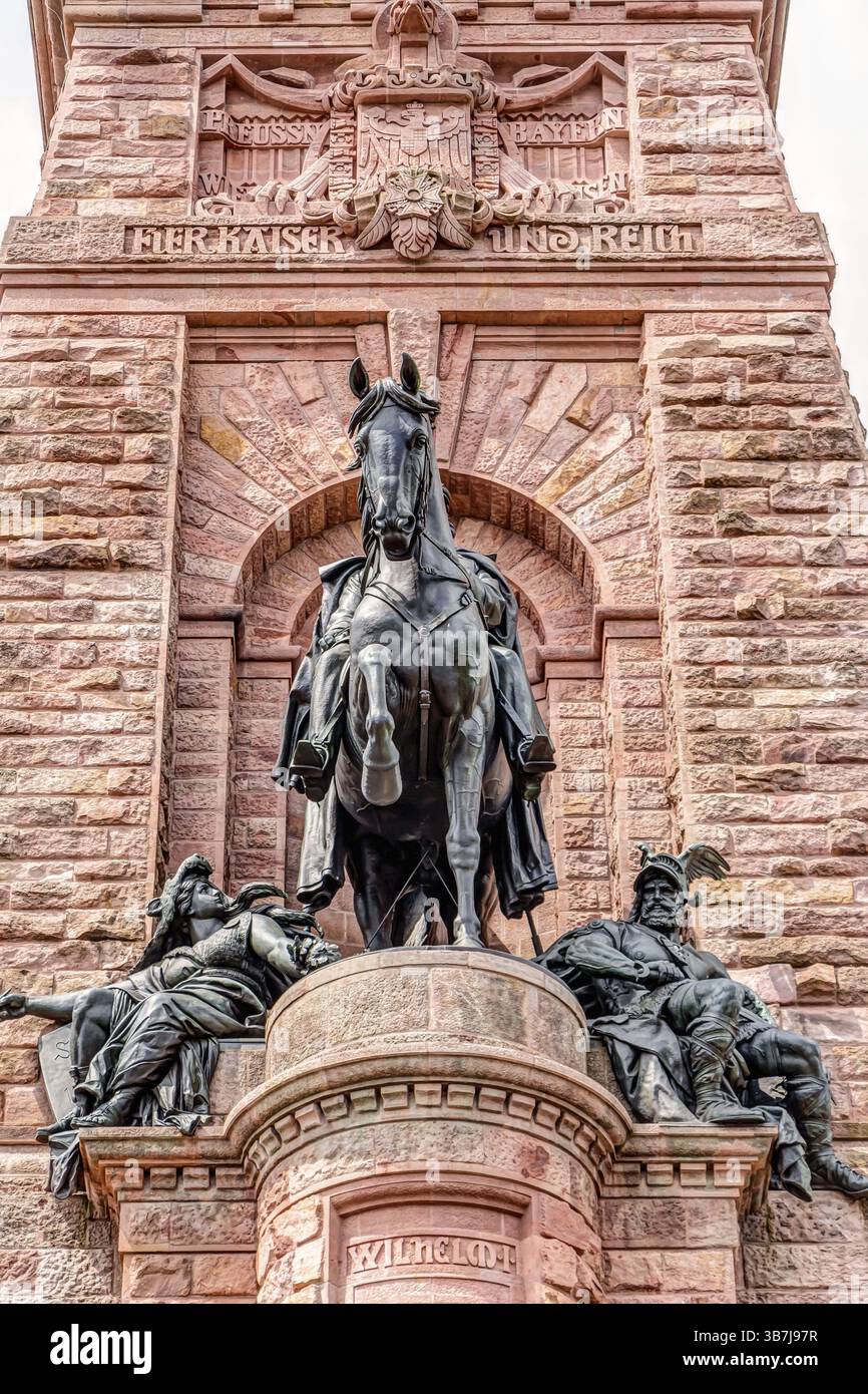Kyffhauser monument of Emperor William and Barbarossa Stock Photo - Alamy