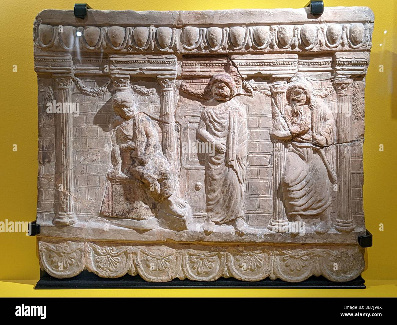 Terra cotta relief (late 1st century BC–early 1st century AD): a slave ...