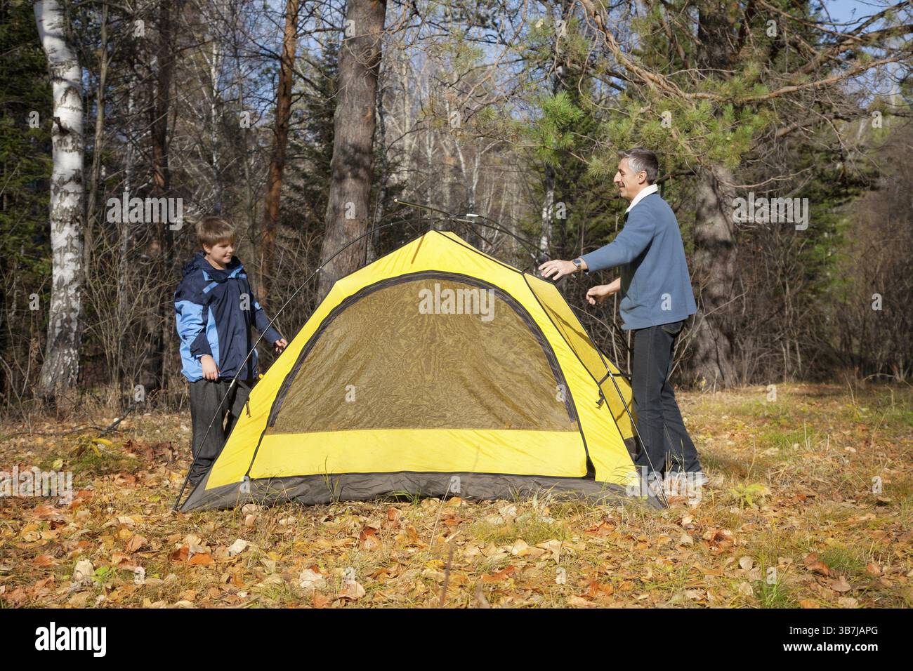Young father sons in hi-res stock photography and images - Alamy
