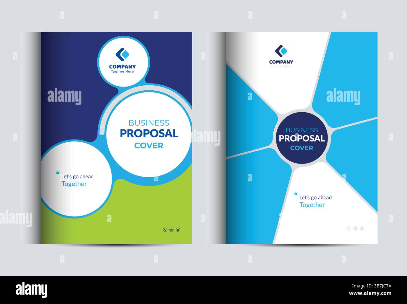 Corporate Business Proposal Cover Design Template Concepts Stock Vector ...