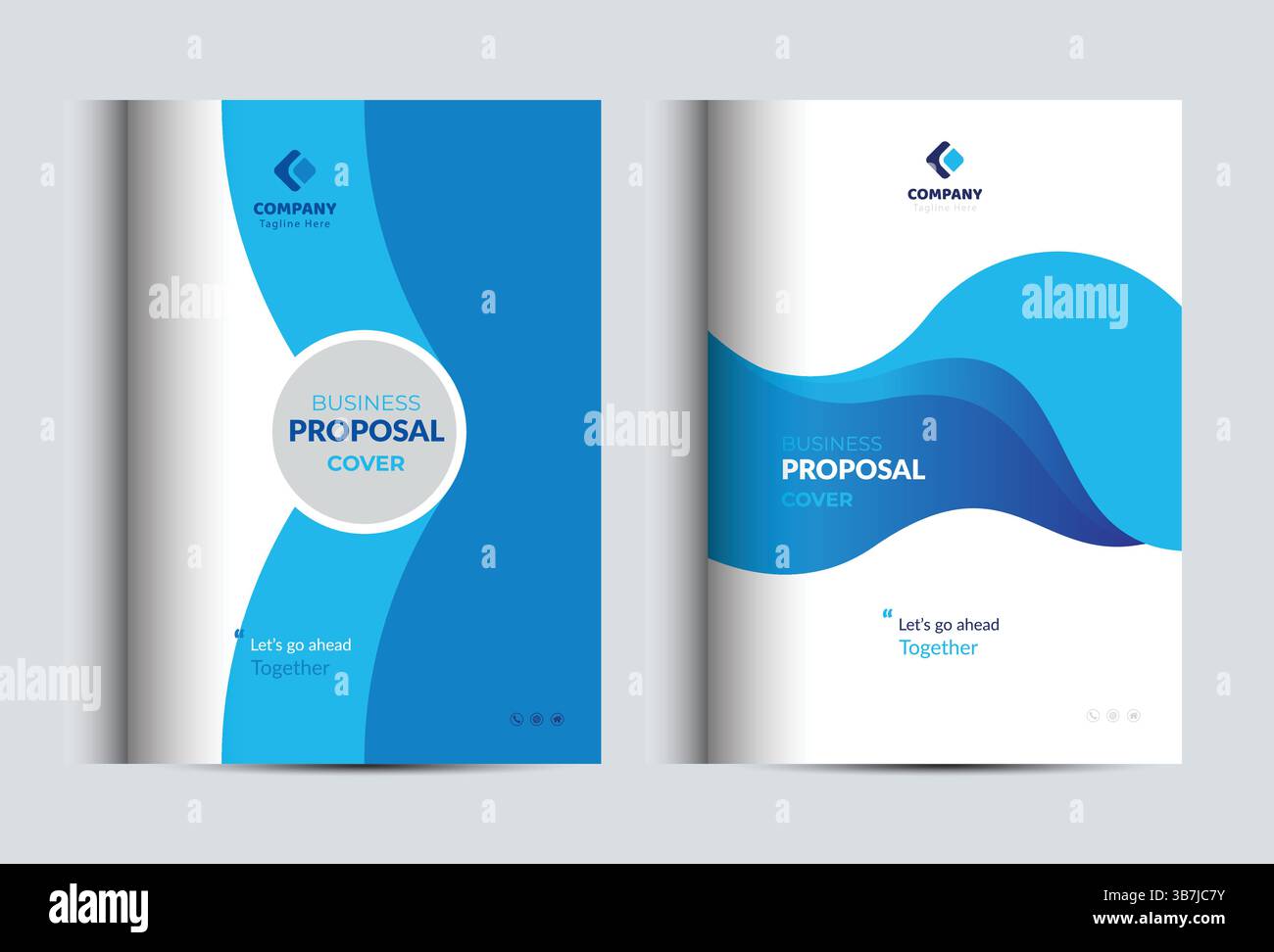 Corporate Business Proposal Cover Design Template Concepts Stock Vector ...
