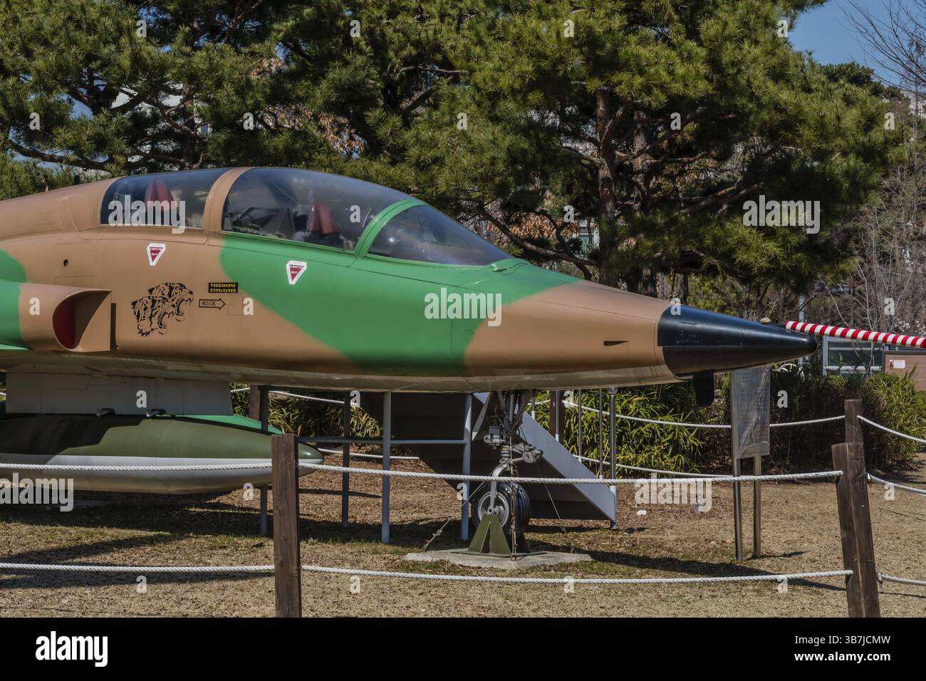 Daejeon, South Korea. March 16, 2020:, Side view cockpit of Northrop F5 ...