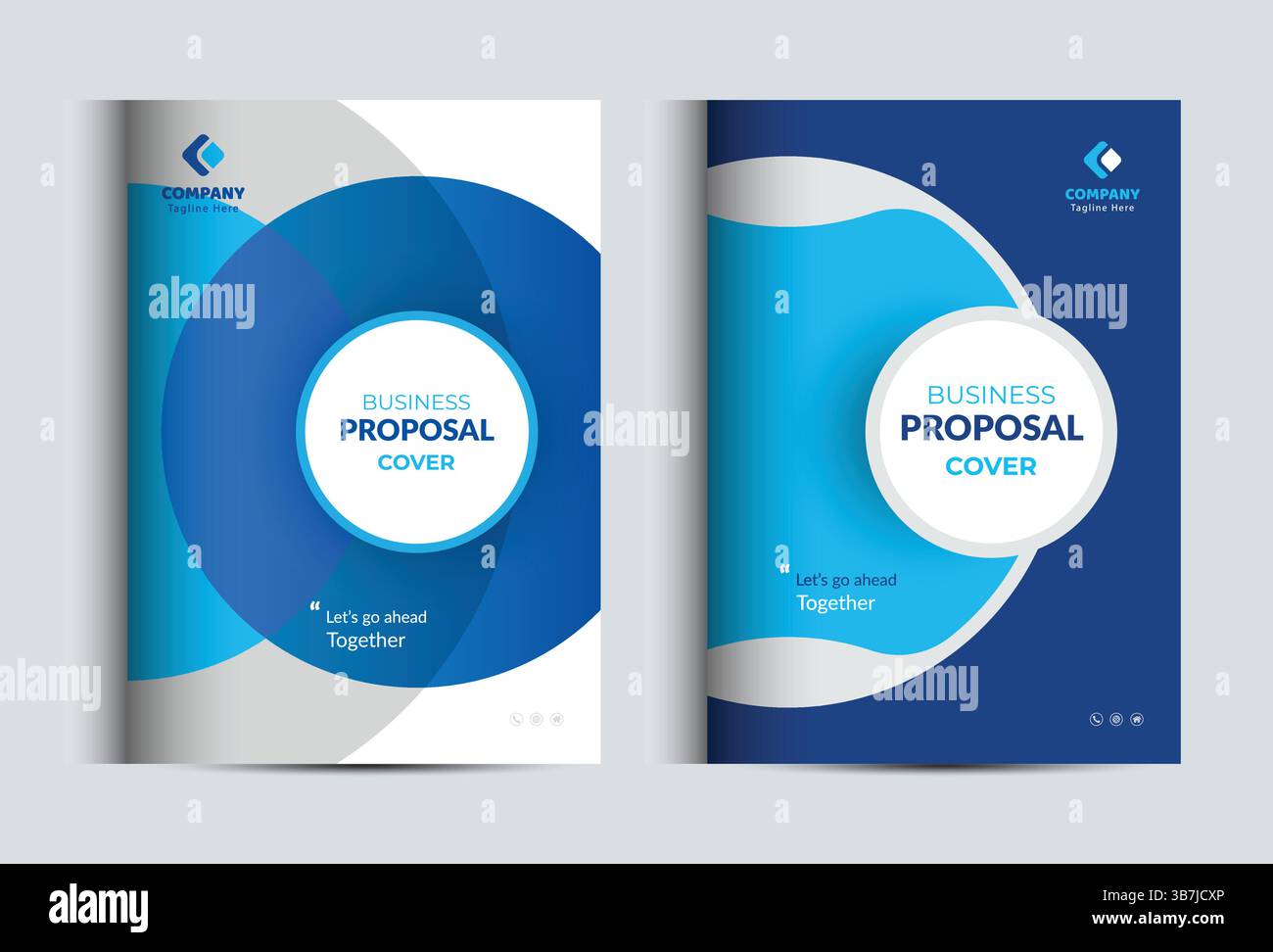 Corporate Business Proposal Cover Design Template Concepts Stock Vector ...