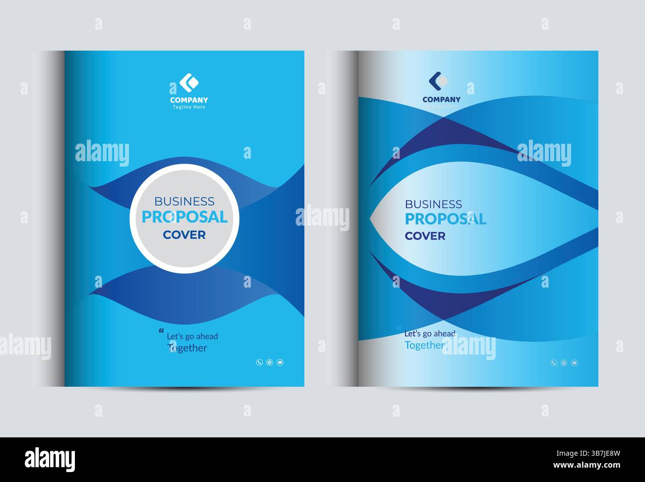 Corporate Business Proposal Cover Design Template Concepts Stock Vector ...
