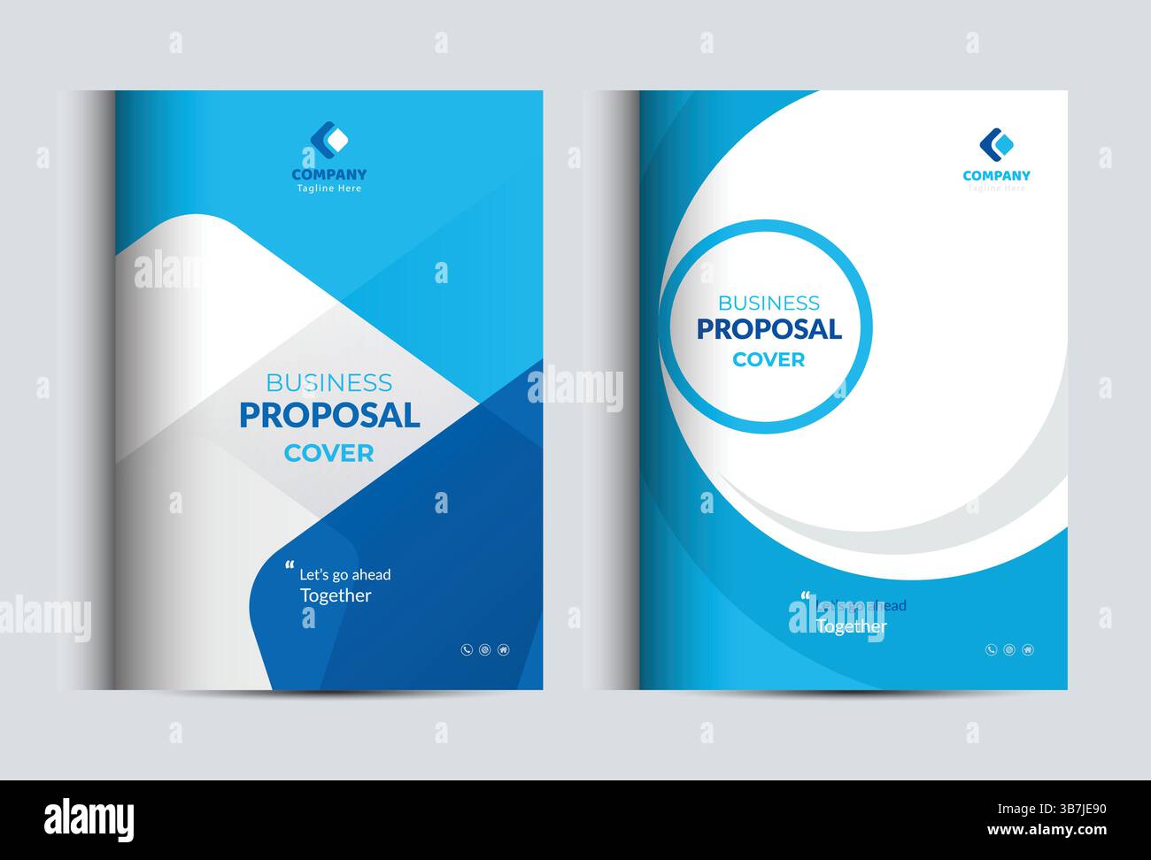 Corporate Business Proposal Cover Design Template Concepts Stock Vector ...