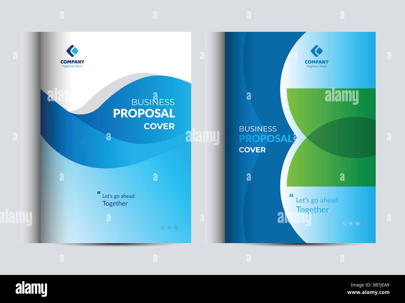 Corporate Business Proposal Cover Design Template Concepts Stock Vector ...