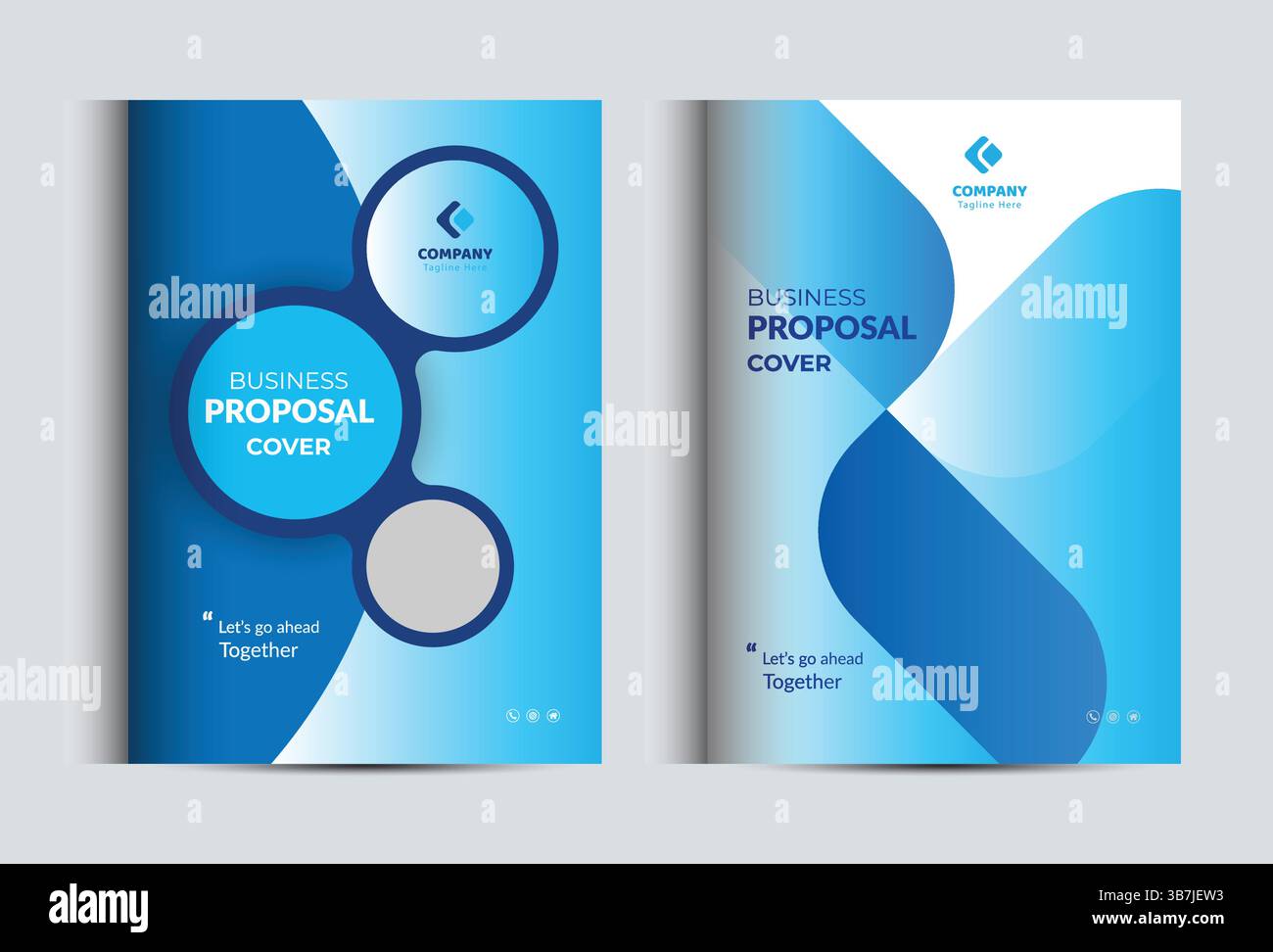 Corporate Business Proposal Cover Design Template Concepts Stock Vector ...