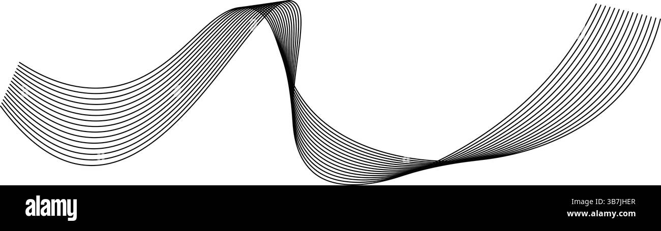 Abstract wave design with flowing lines. Vector illustration Stock ...