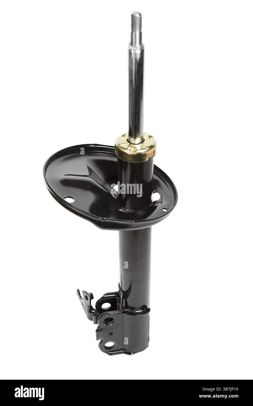 Car shock absorber isolated on white background Stock Photo - Alamy
