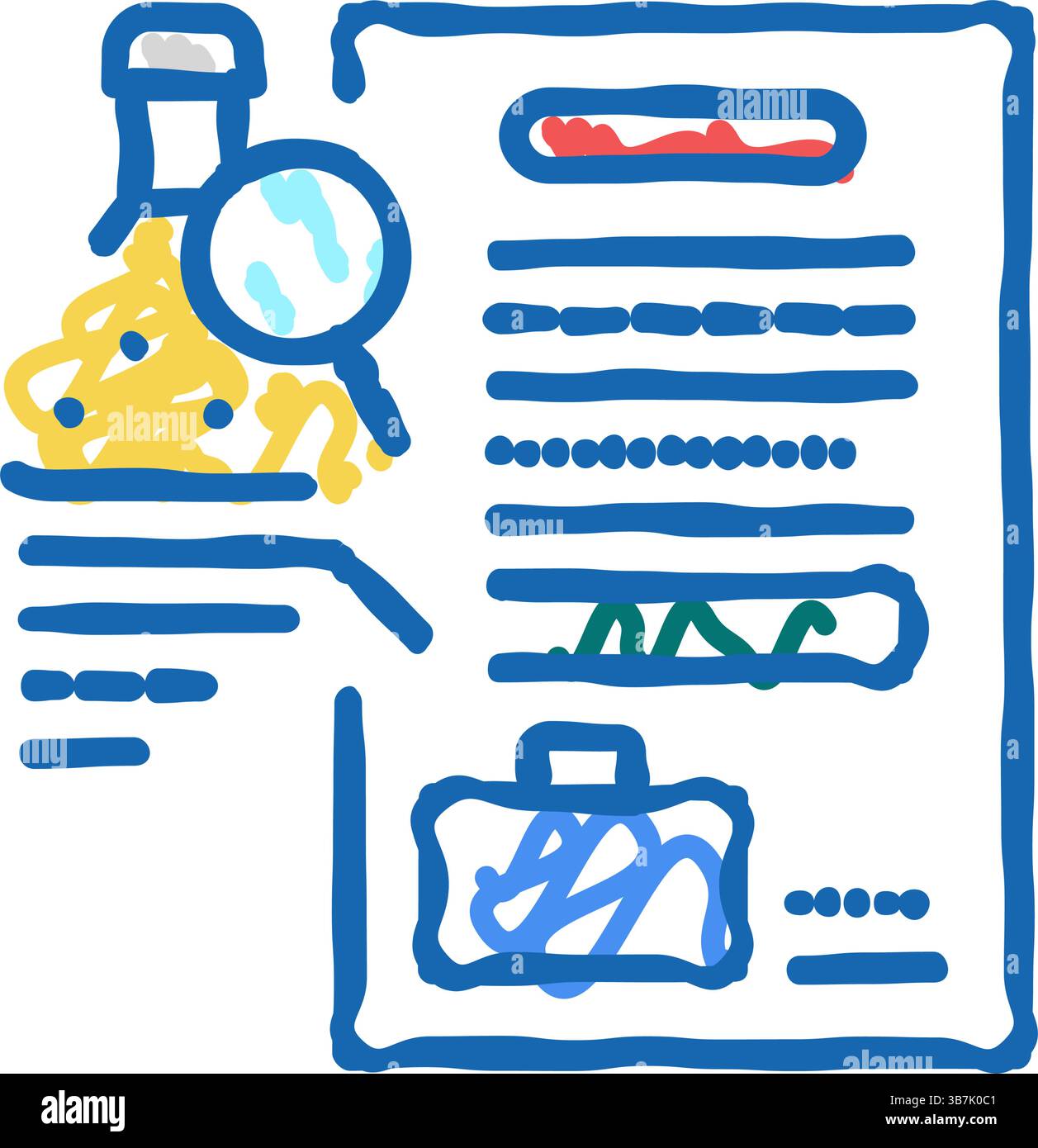 pre-employment drug test icon doodle illustration Stock Vector Image ...