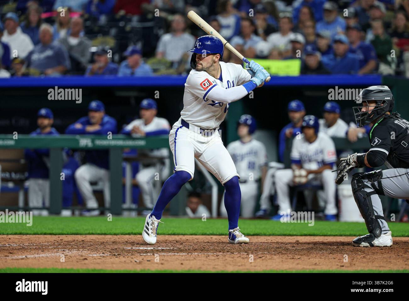 May 5, 2025: Kansas City Royals second baseman Michael Massey (19) bats ...
