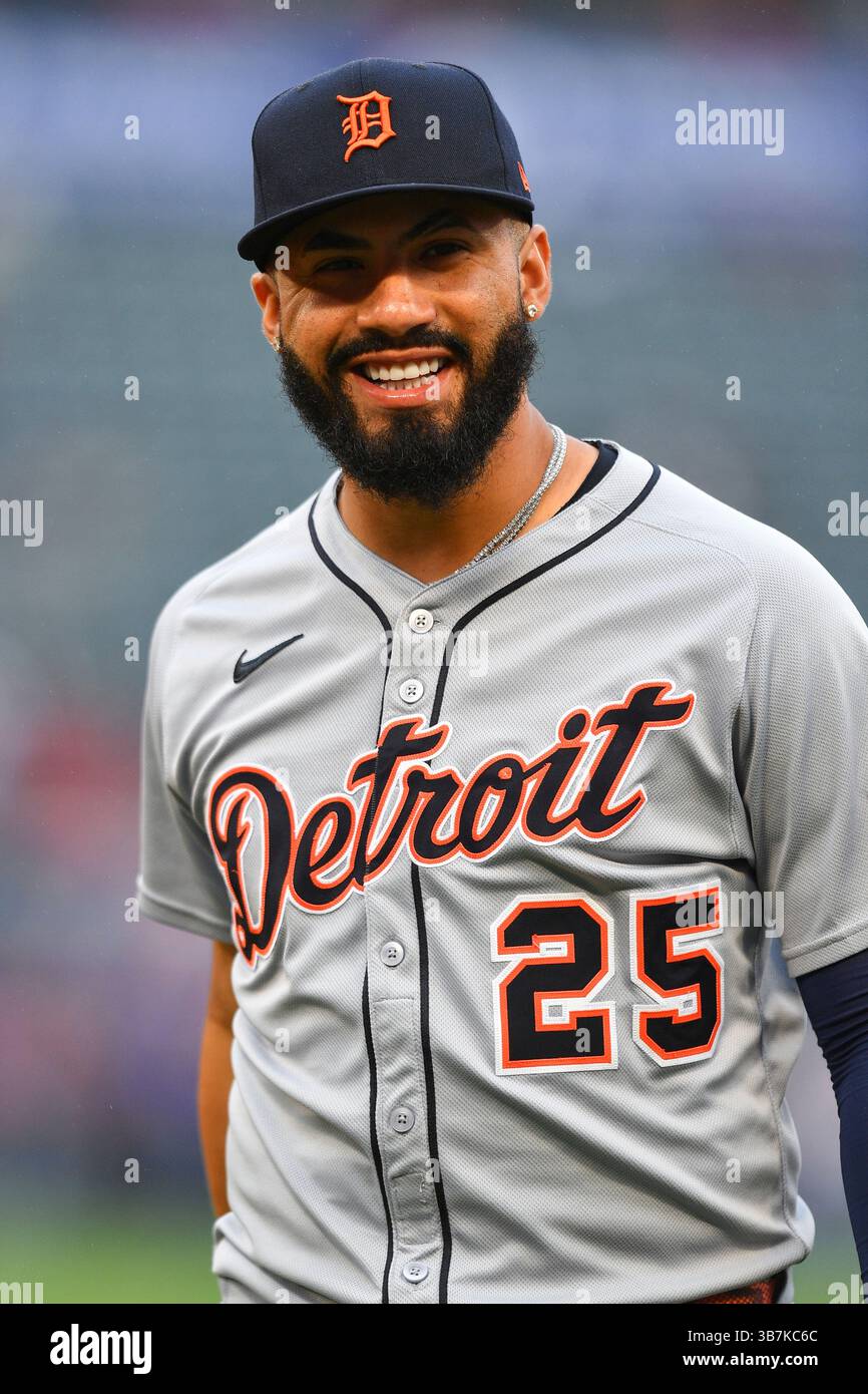 ANAHEIM, CA - MAY 03: Detroit Tigers second baseman Gleyber Torres (25 ...