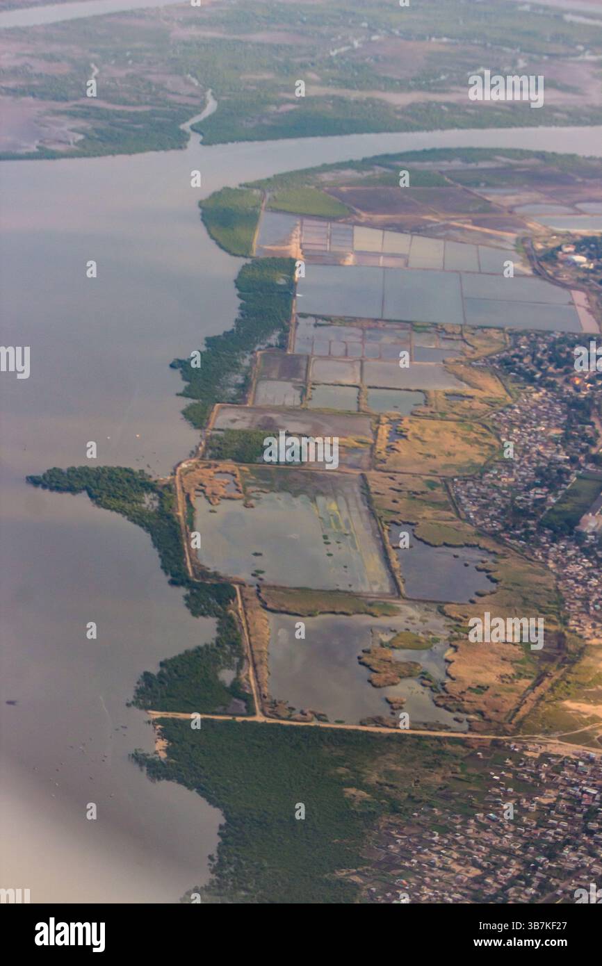 Salt mines at the mouth of the Maputo River in Maputo province of ...
