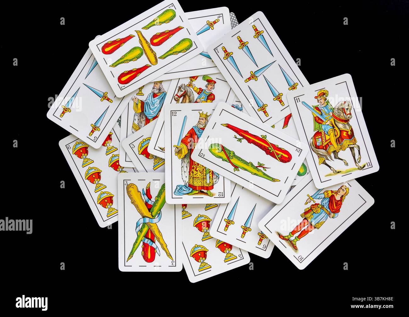 Classic Spanish Playing Cards: Traditional Game Cards Stock Photo - Alamy