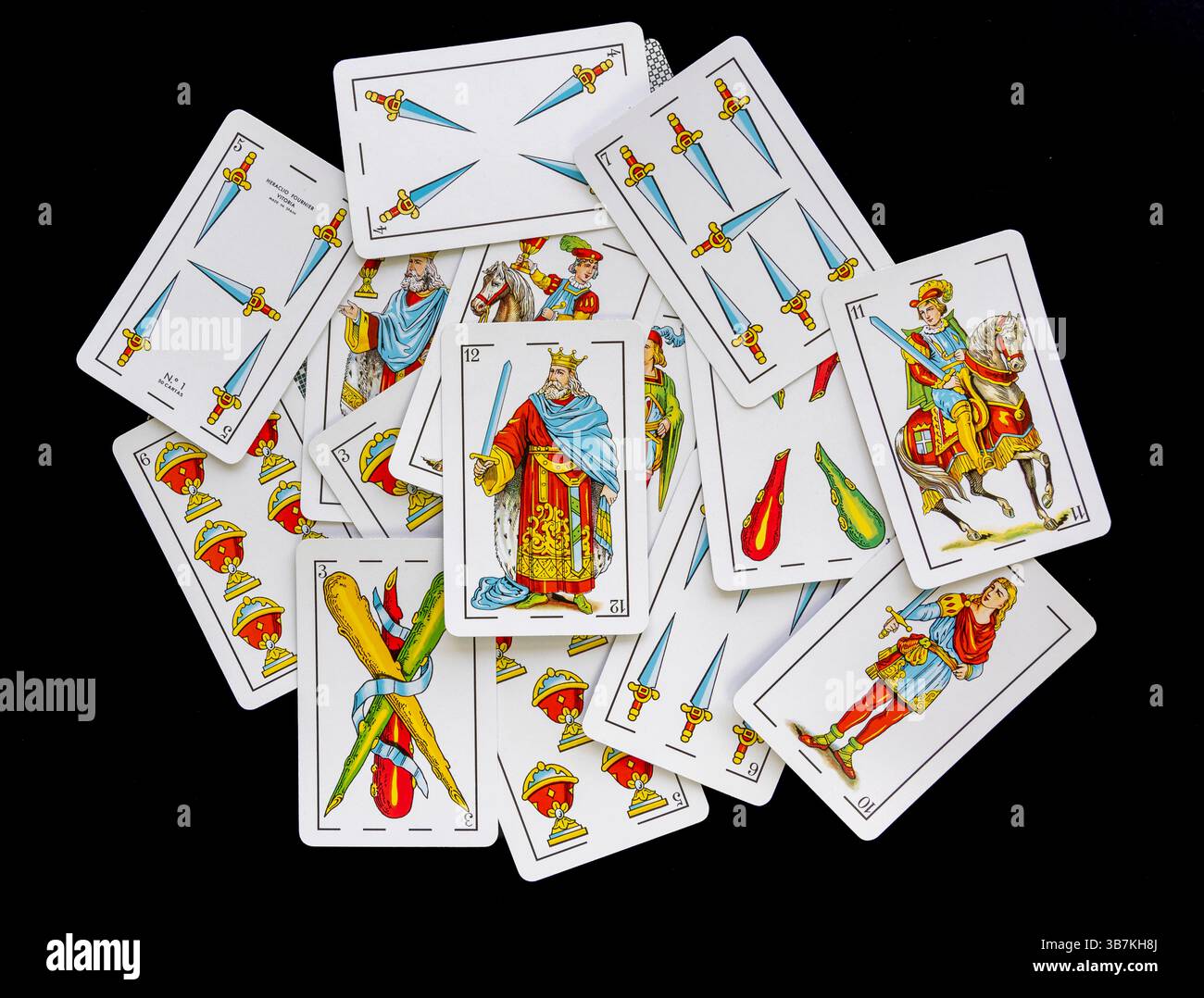 Classic Spanish Playing Cards: Traditional Game Cards Stock Photo - Alamy
